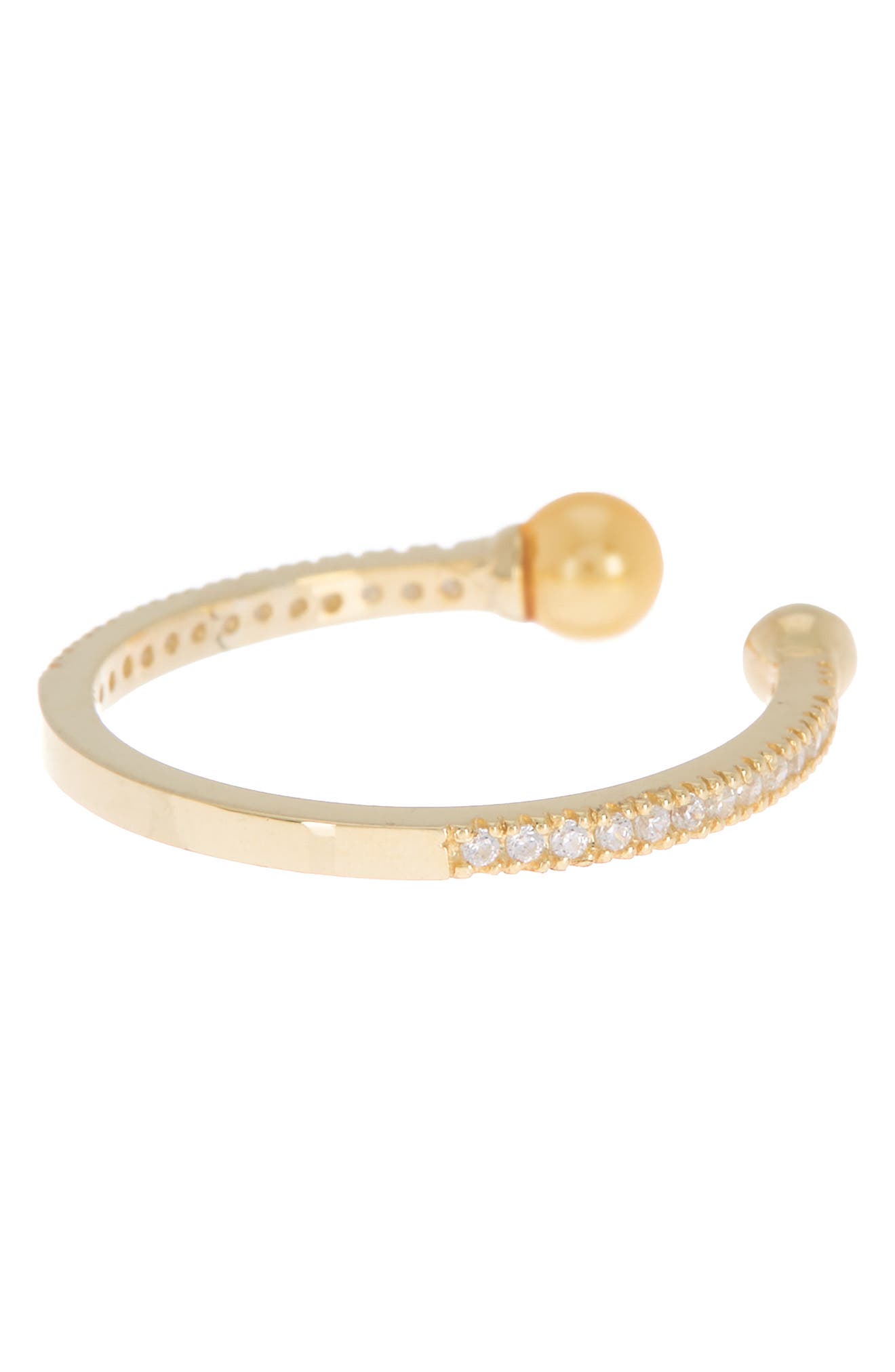 PAIGE NOVICK 14K Yellow Gold Plated Sterling Silver Pave White Zirconia ...