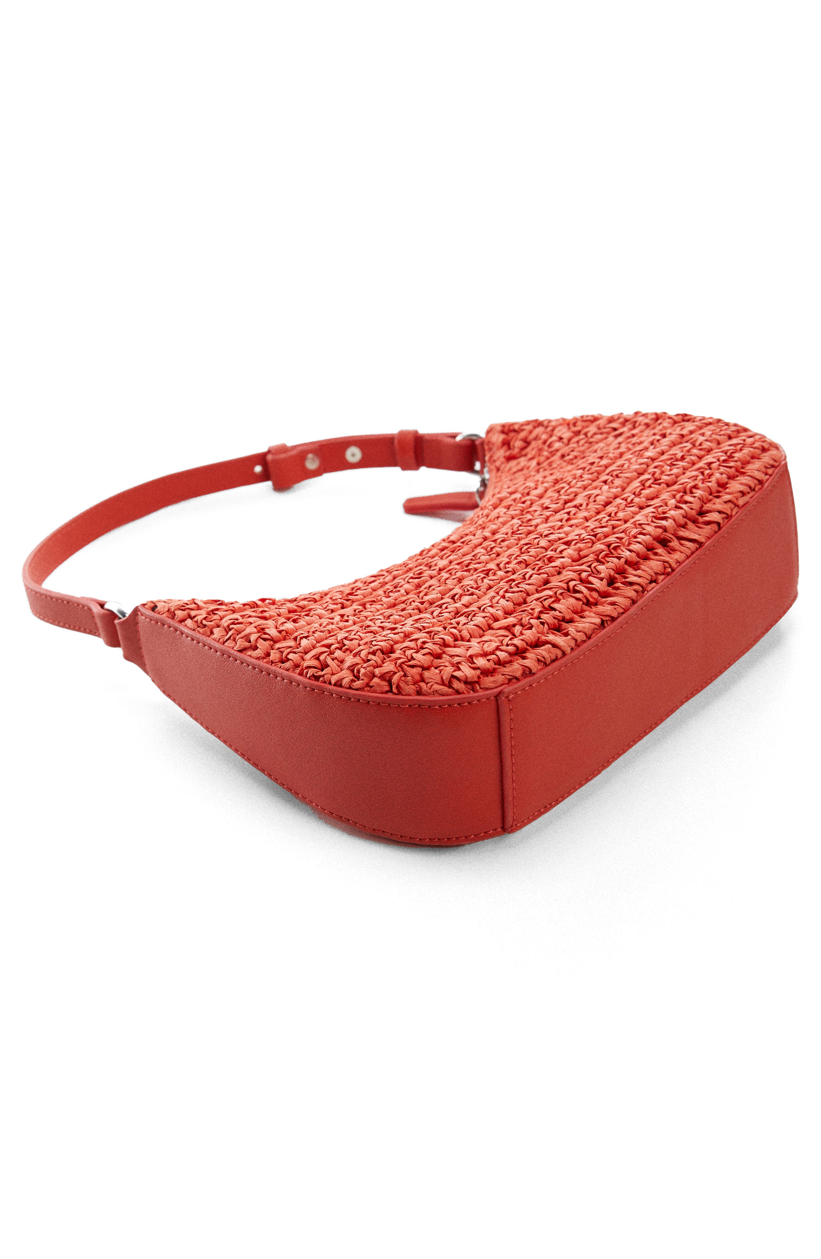 MANGO Natural Straw Shoulder Bag | Nordstrom