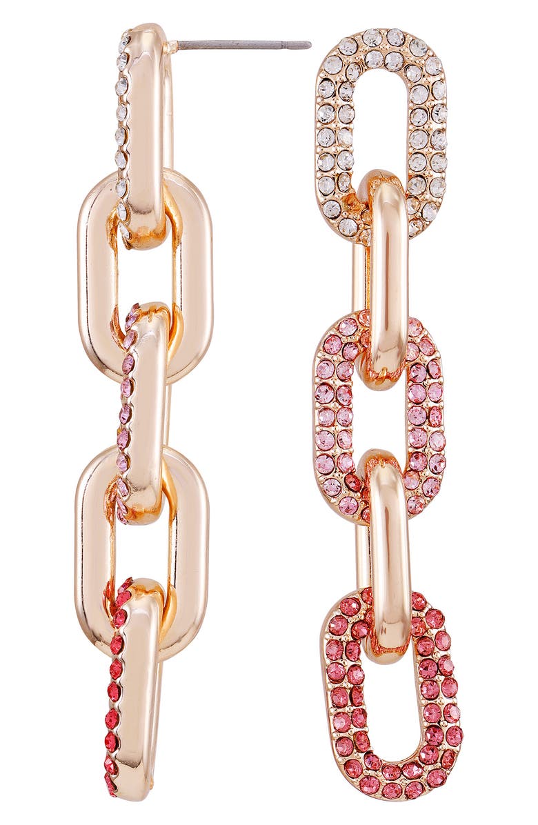 Vince Camuto Crystal Chain Linear Drop Earrings | Nordstromrack