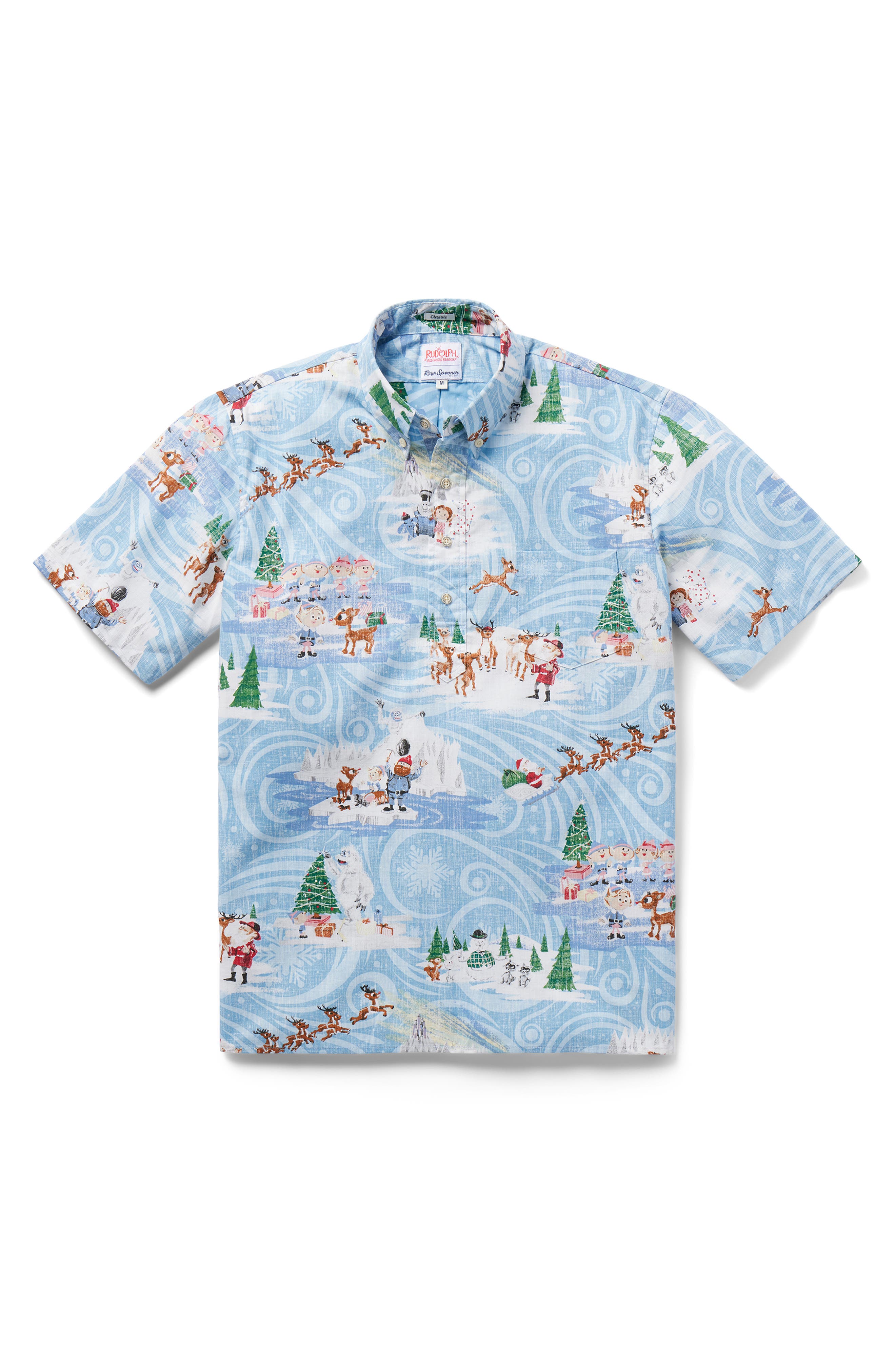 Reyn Spooner Rudolf The Red Nose Reindeer Classic Fit Short Sleeve ...