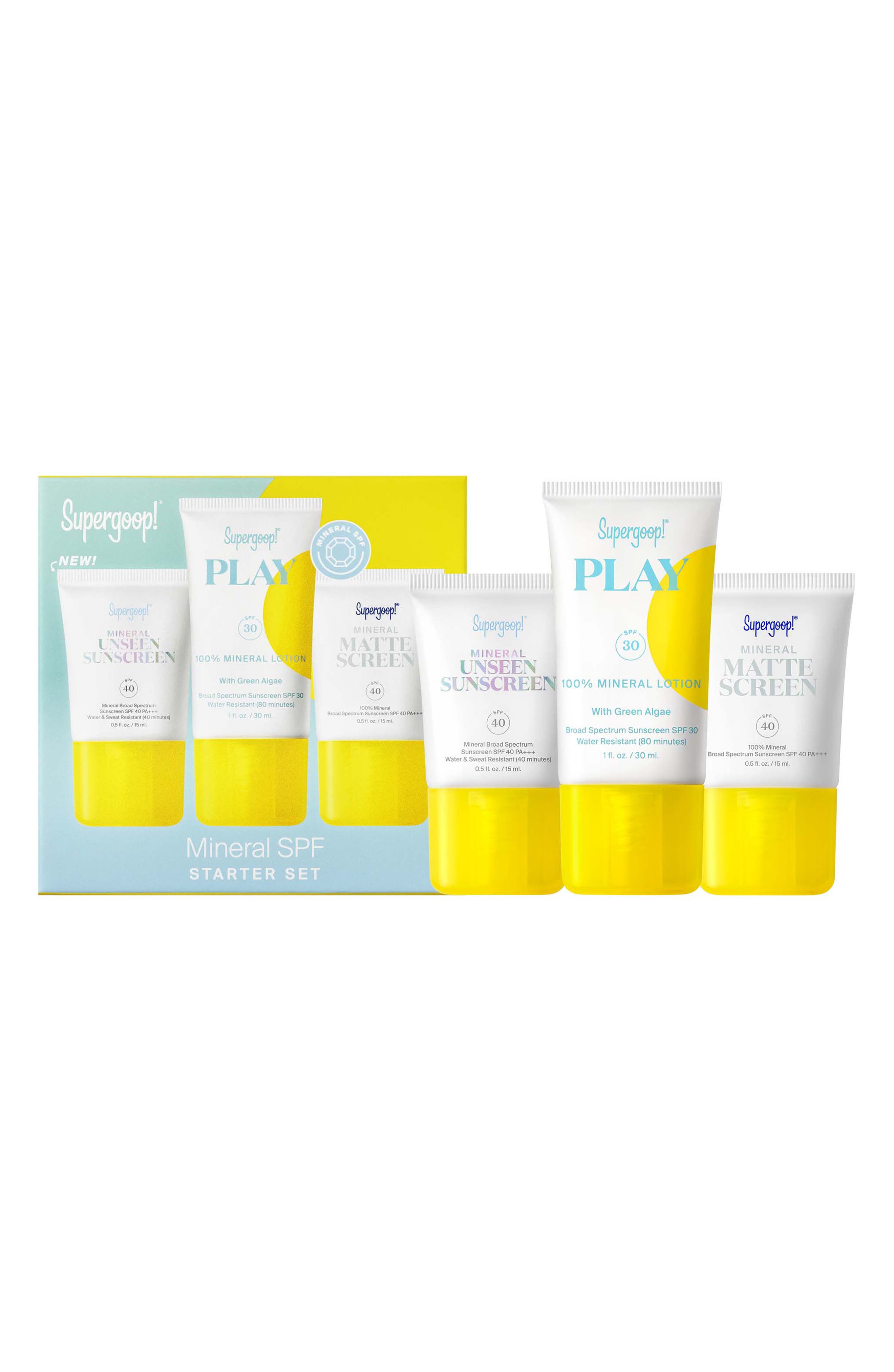 Supergoop!® Mineral SPF 3-Piece Starter Set | Nordstromrack