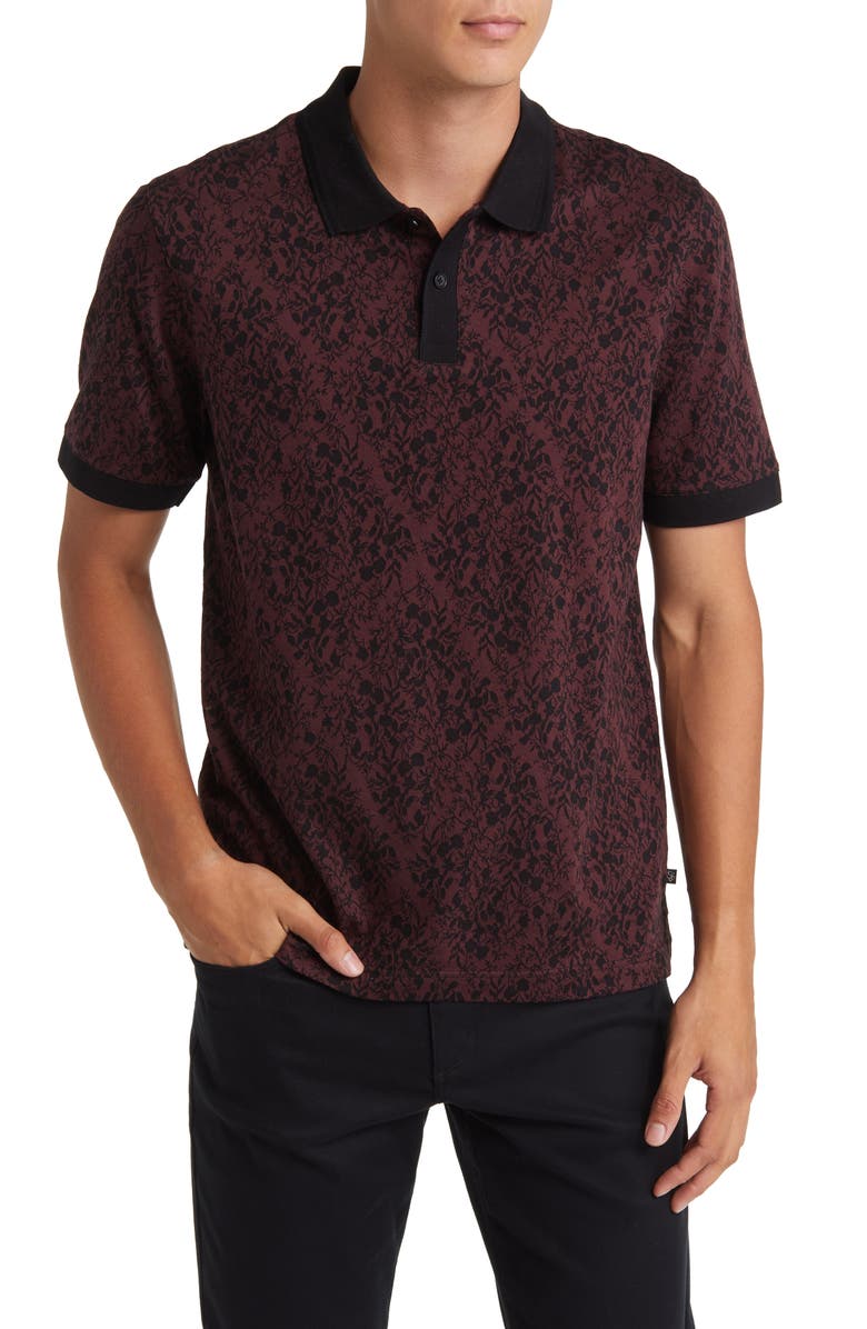 Ted Baker London Ealis Regular Fit Floral Jacquard Polo | Nordstrom