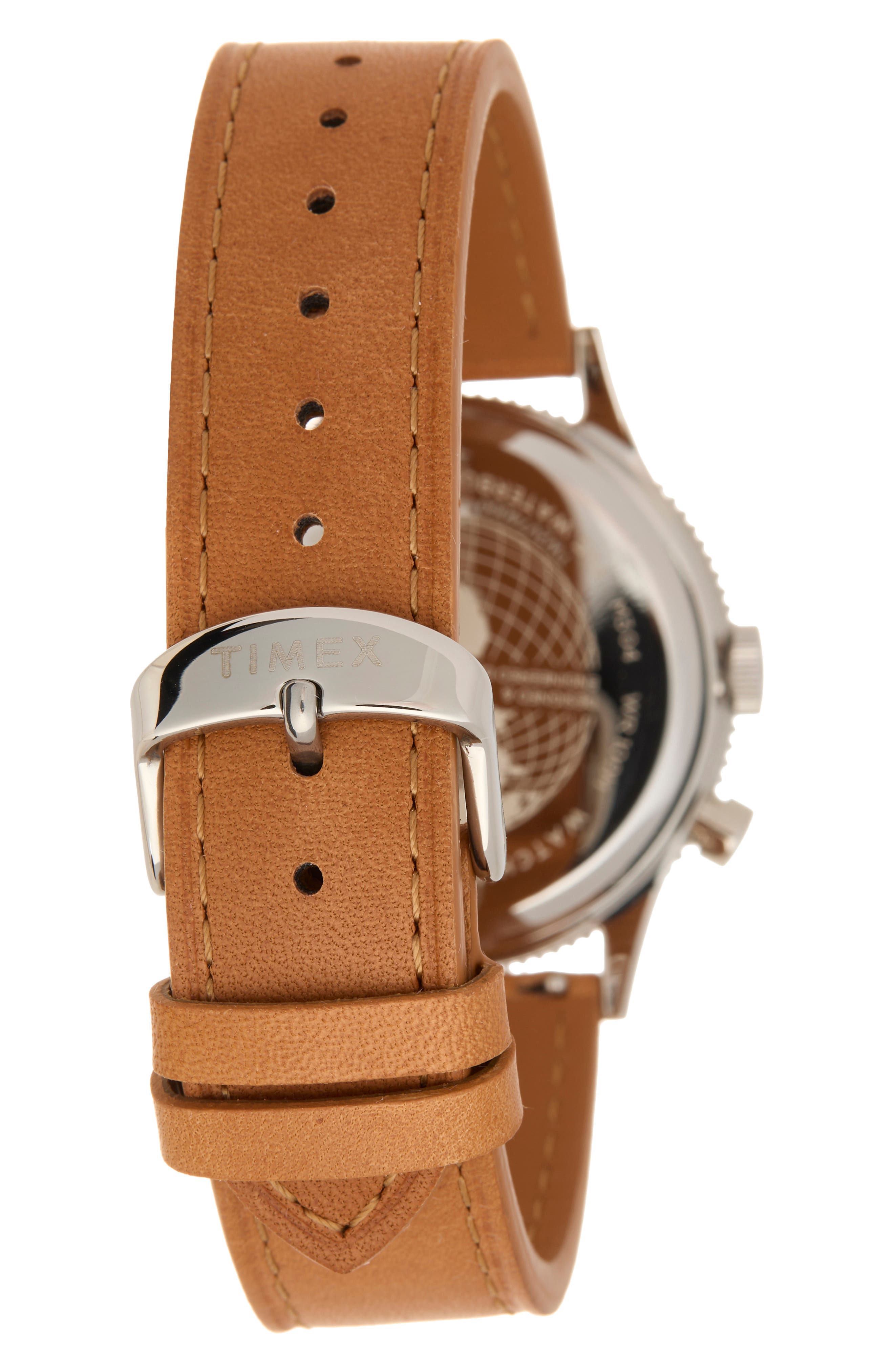 Timex® Waterbury Traditional GMT Quartz Leather Strap Watch, 39mm ...