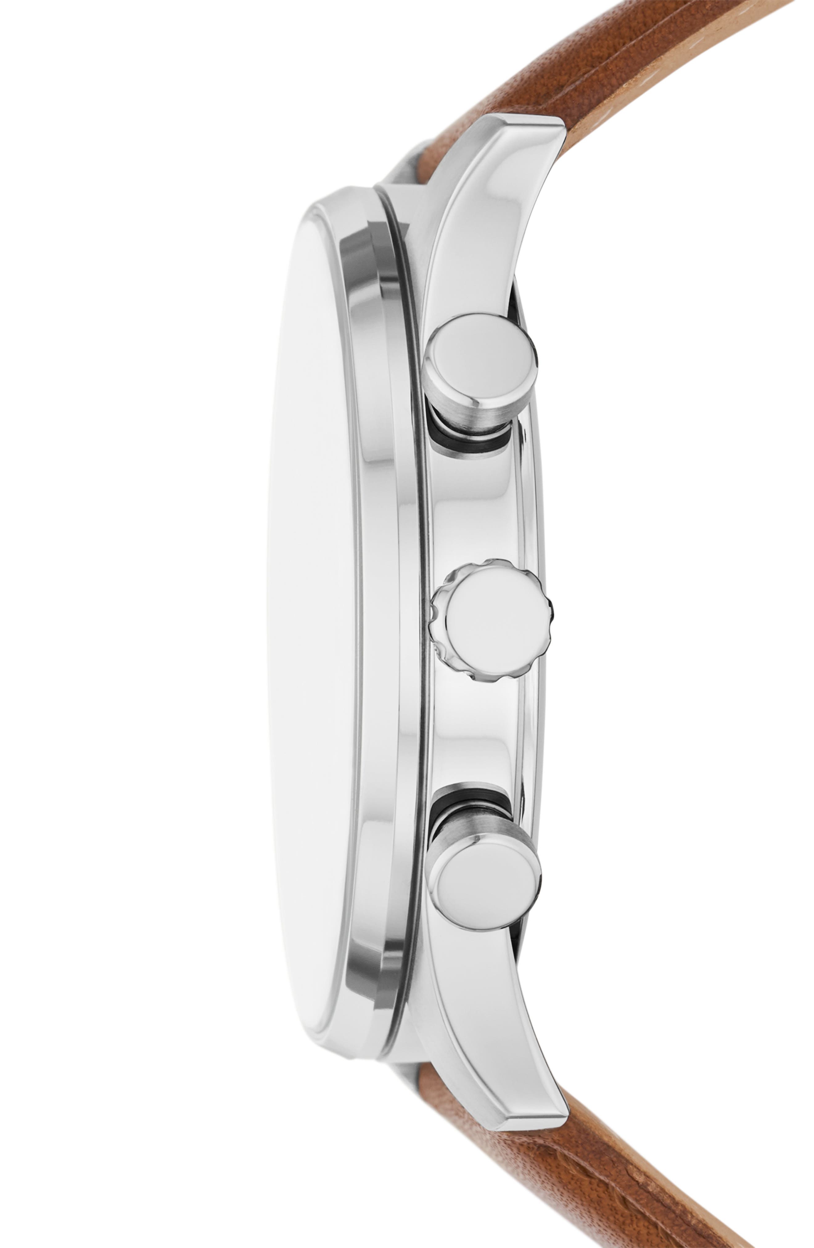 Fossil Sullivan Three-Hand Quartz Faux Leather Strap Watch, 44mm ...