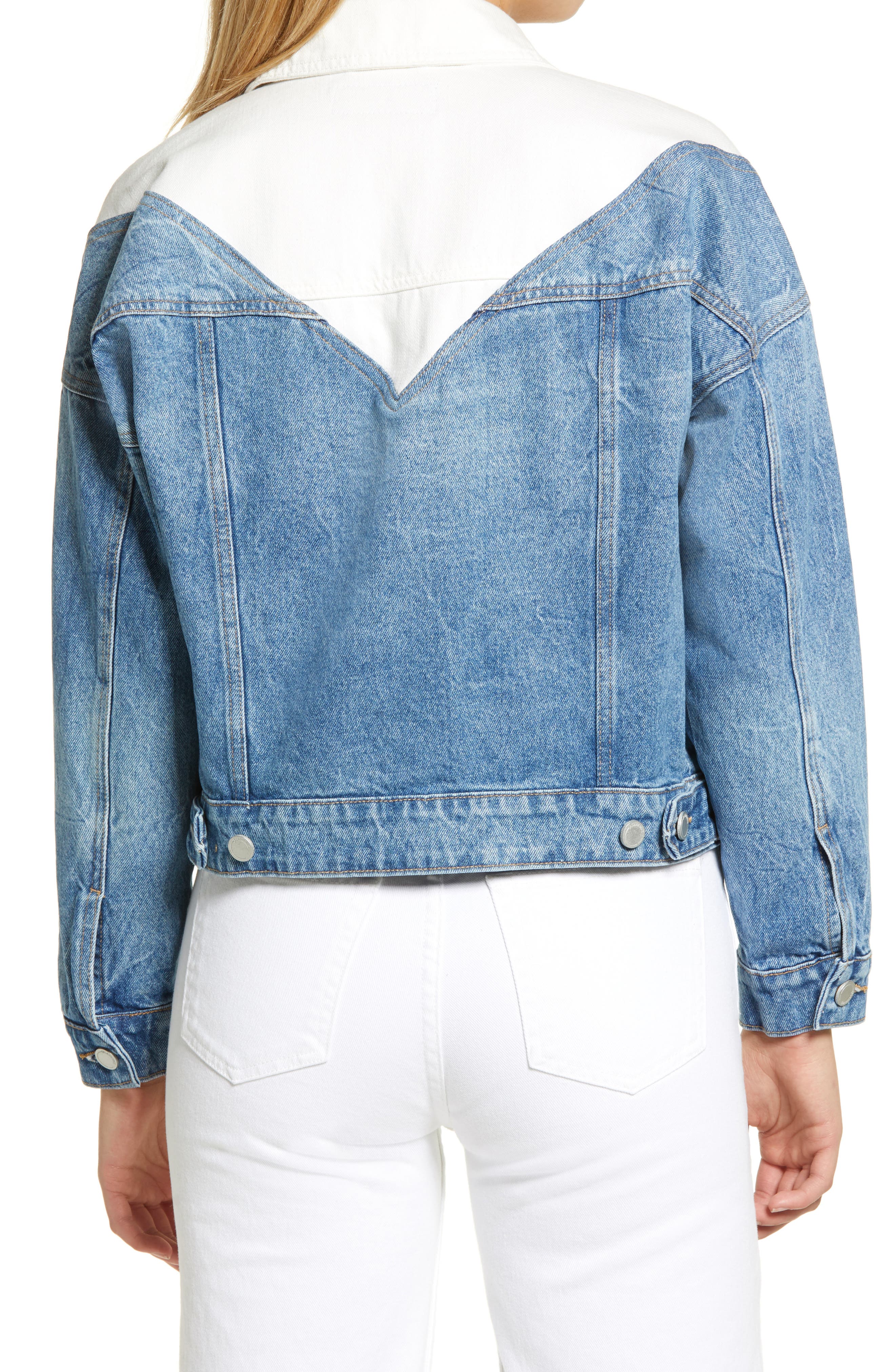 BLANKNYC Patchwork Drop Denim Jacket | Nordstrom