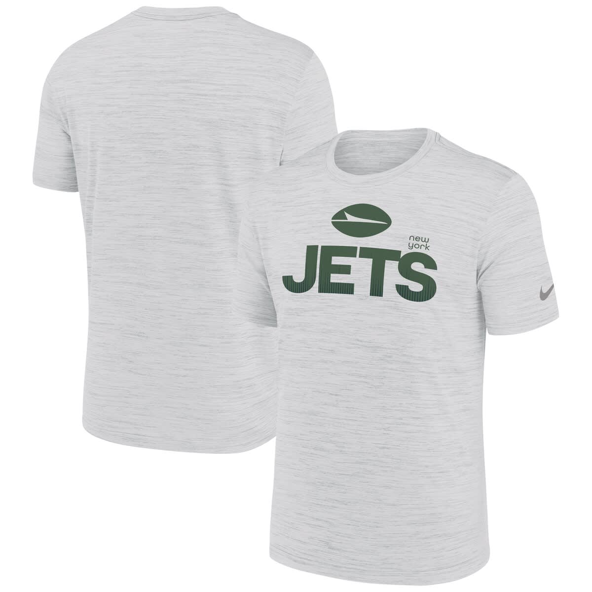 Men's Nike Ash New York Jets Blitz Velocity Modern Performance T-Shirt ...