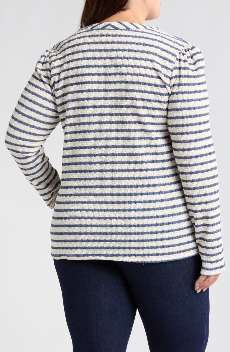 GIBSONLOOK The Amelia Stripe Henley Top | Nordstromrack