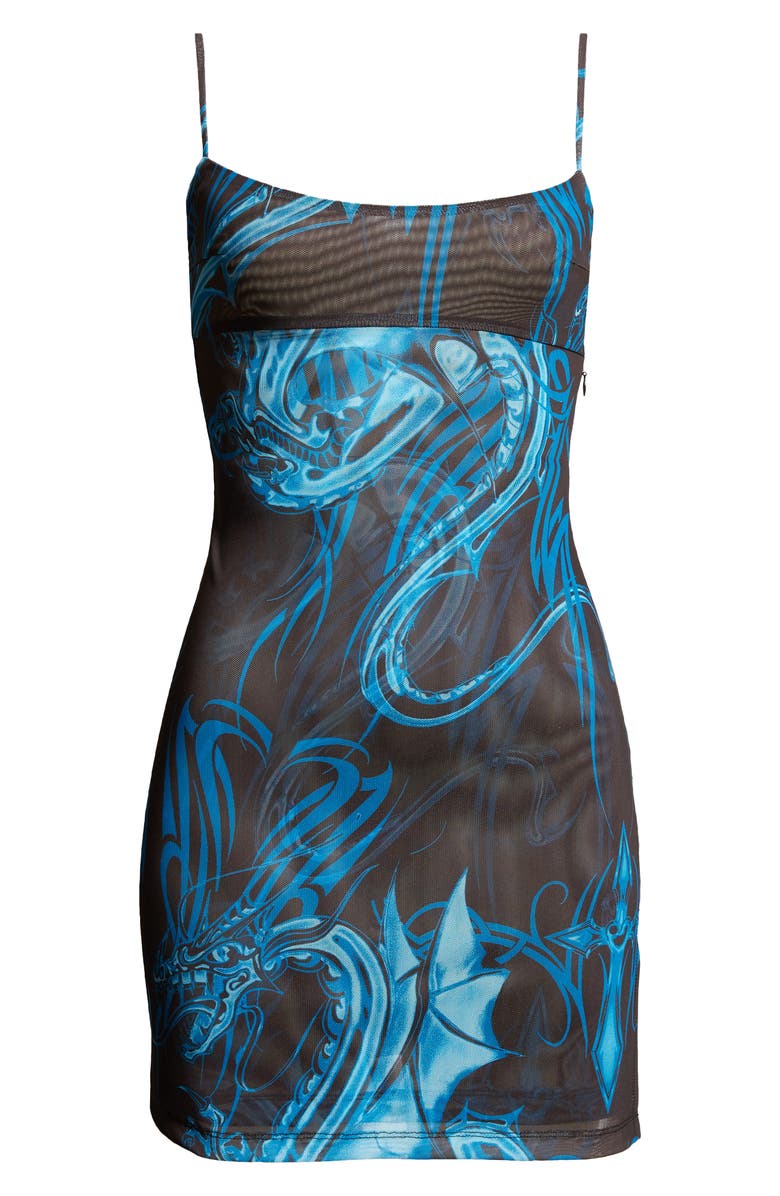 Miaou Anya Print Mesh Minidress | Nordstromrack