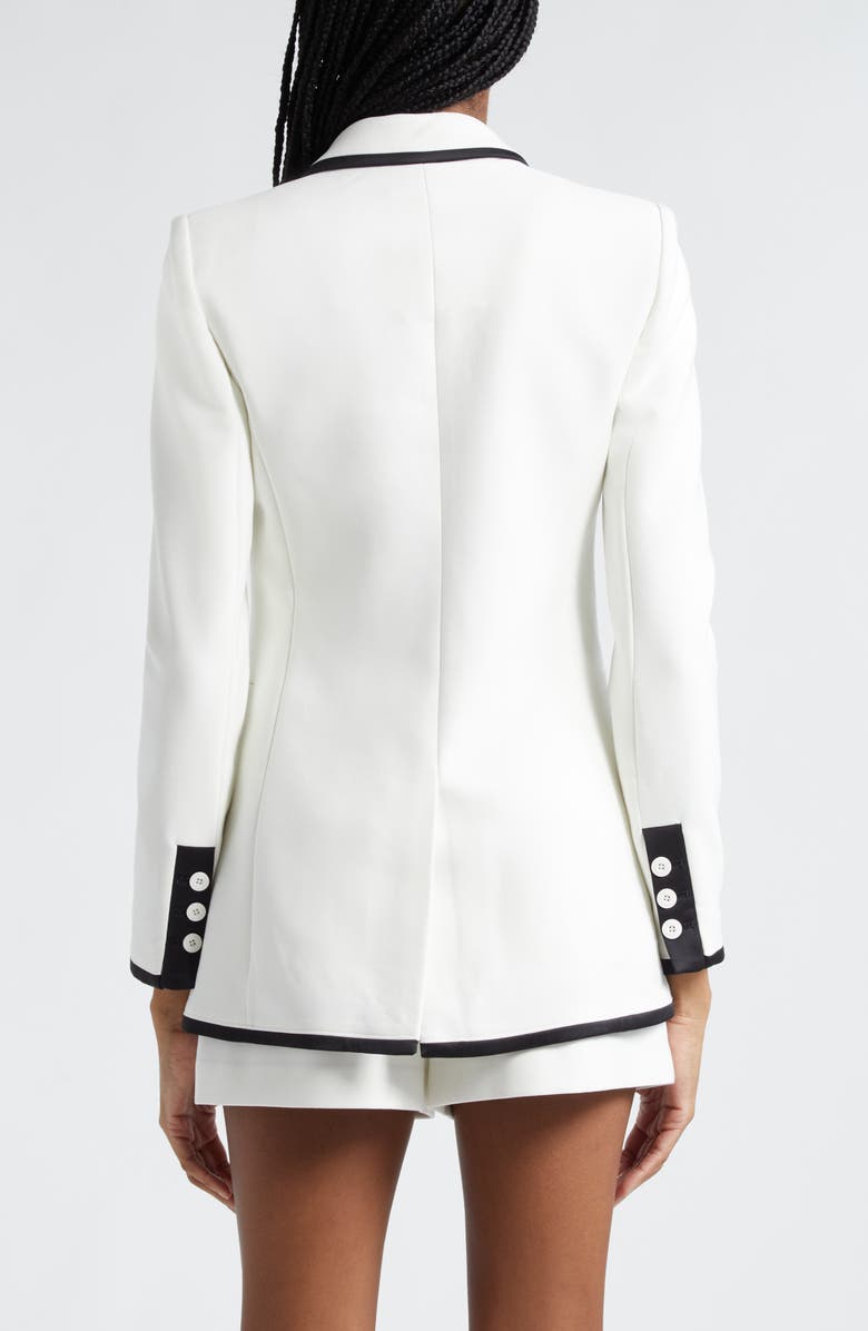 Alice + Olivia Breann Contrast Trim Blazer | Nordstrom