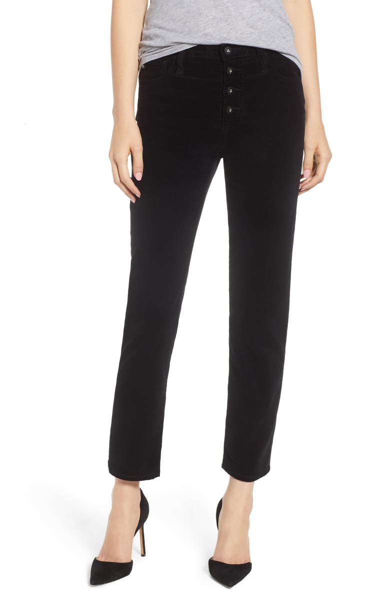 AG The Isabelle Button High Waist Ankle Straight Leg Jeans | Nordstromrack