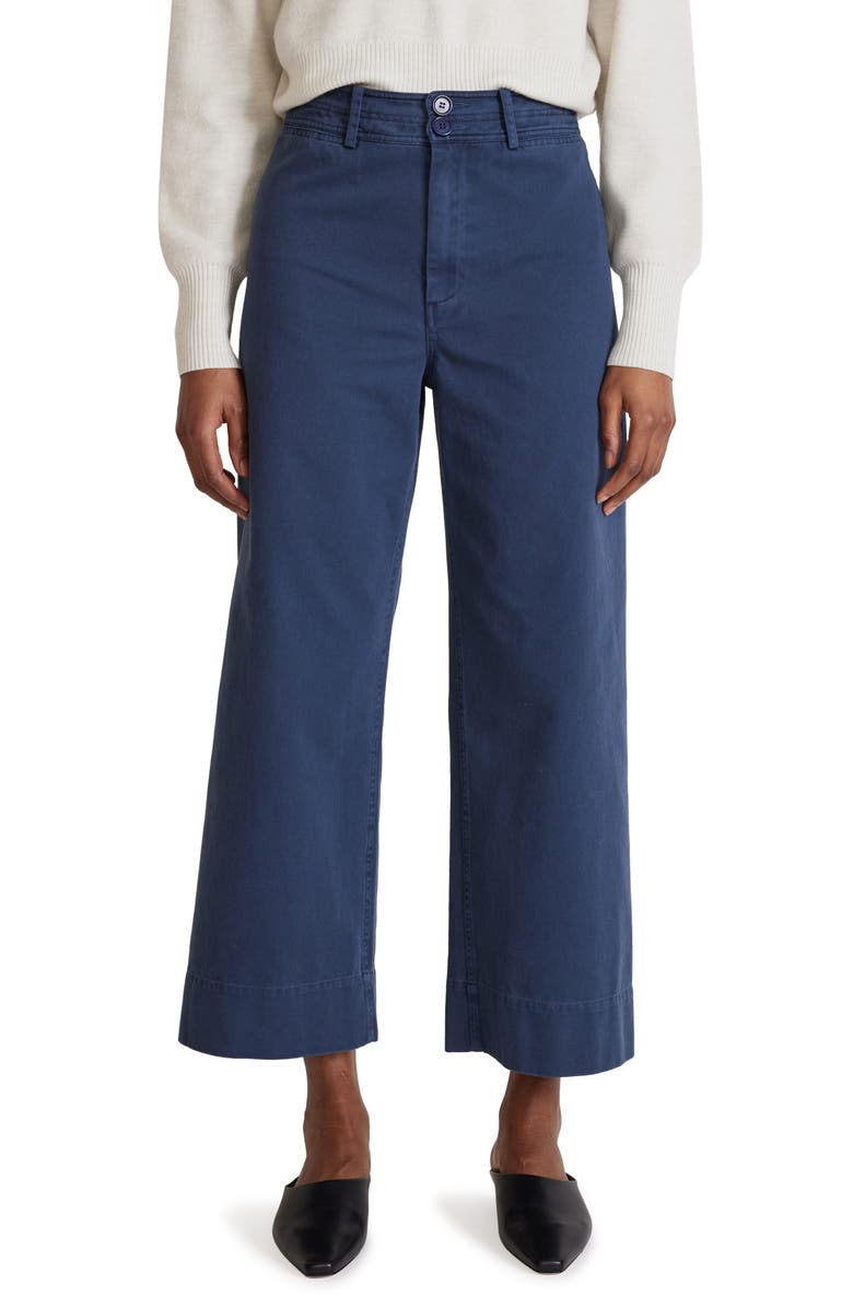 Apiece Apart Merida Organic Cotton Wide Leg Crop Pants | Nordstromrack