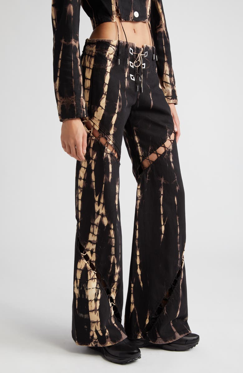 Dion Lee Tie Dye Spiral Laced Denim Pants | Nordstromrack
