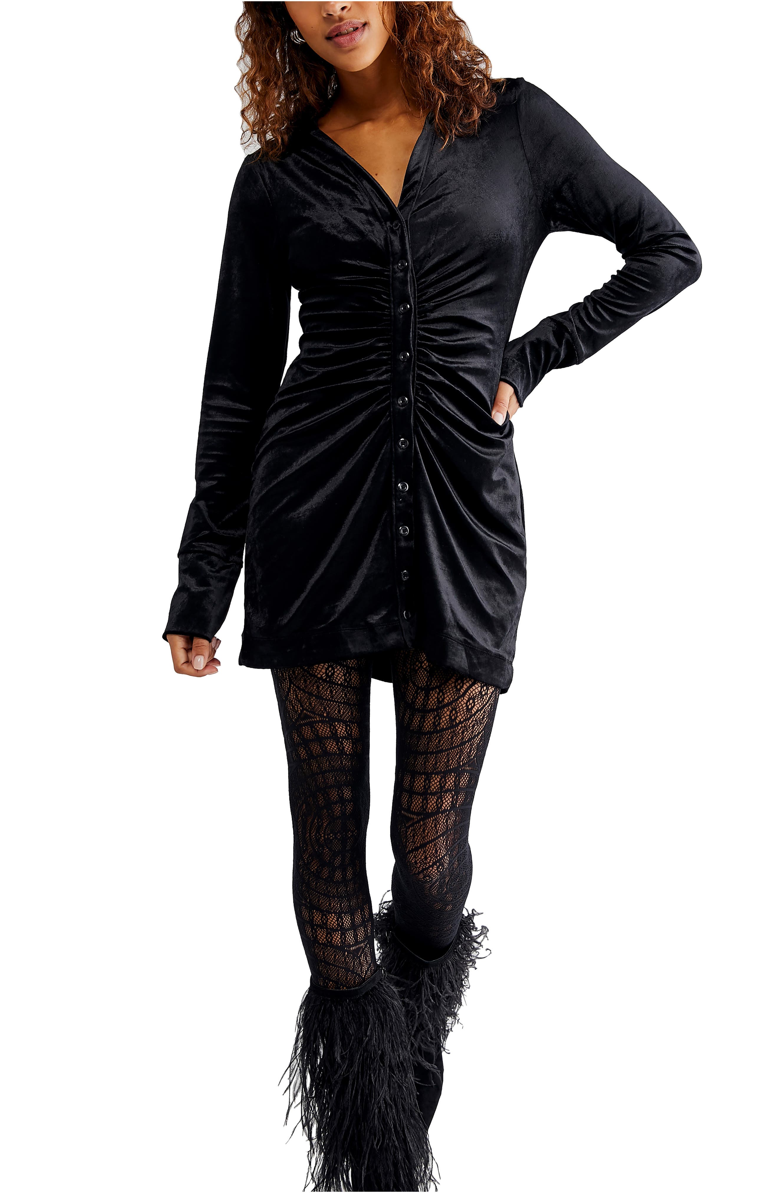 Free People Shayla Velvet Minidress | Nordstromrack