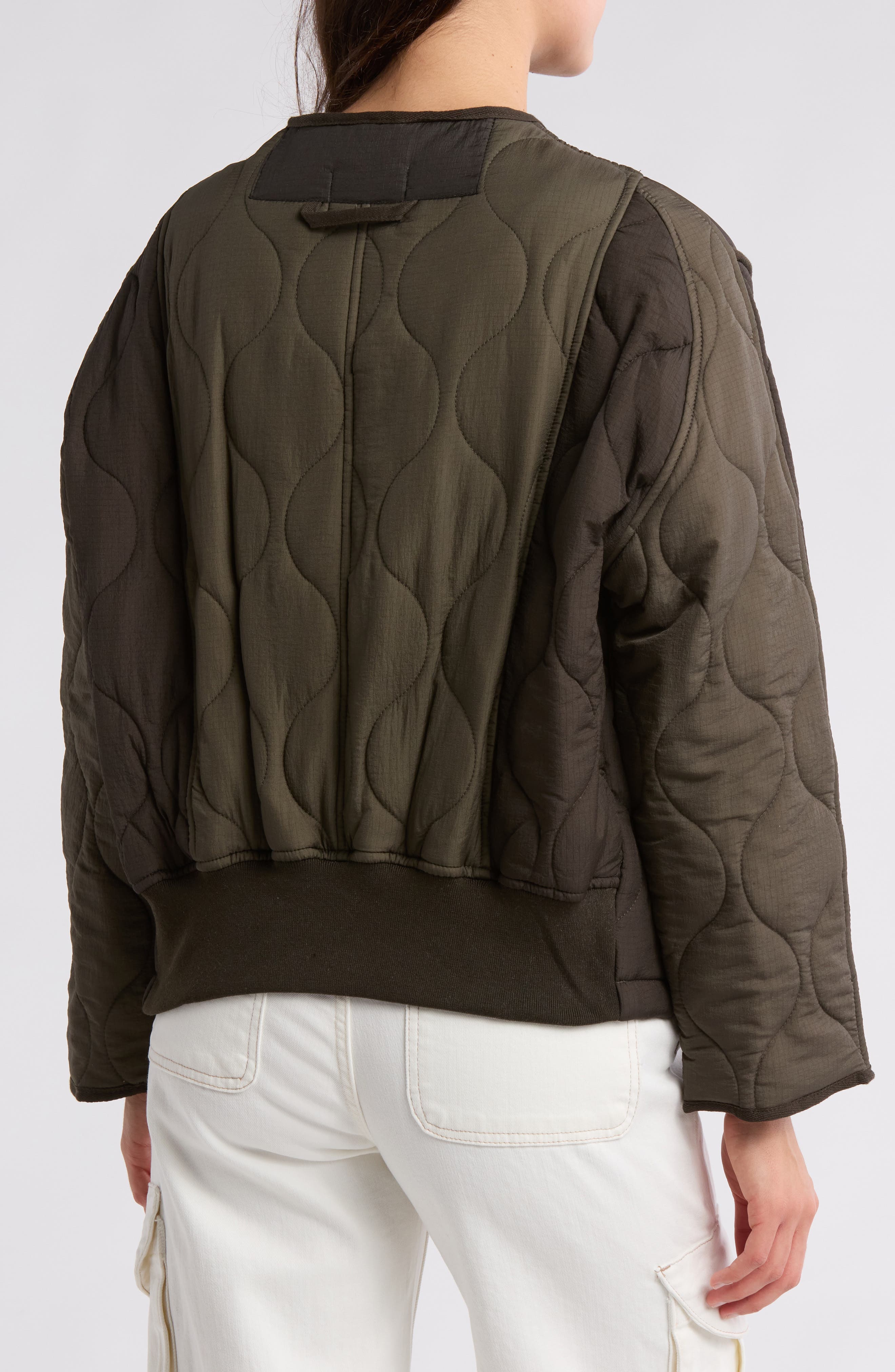 INDUSTRY REPUBLIC CLOTHING Colorblock Quilted Barn Jacket | Nordstromrack