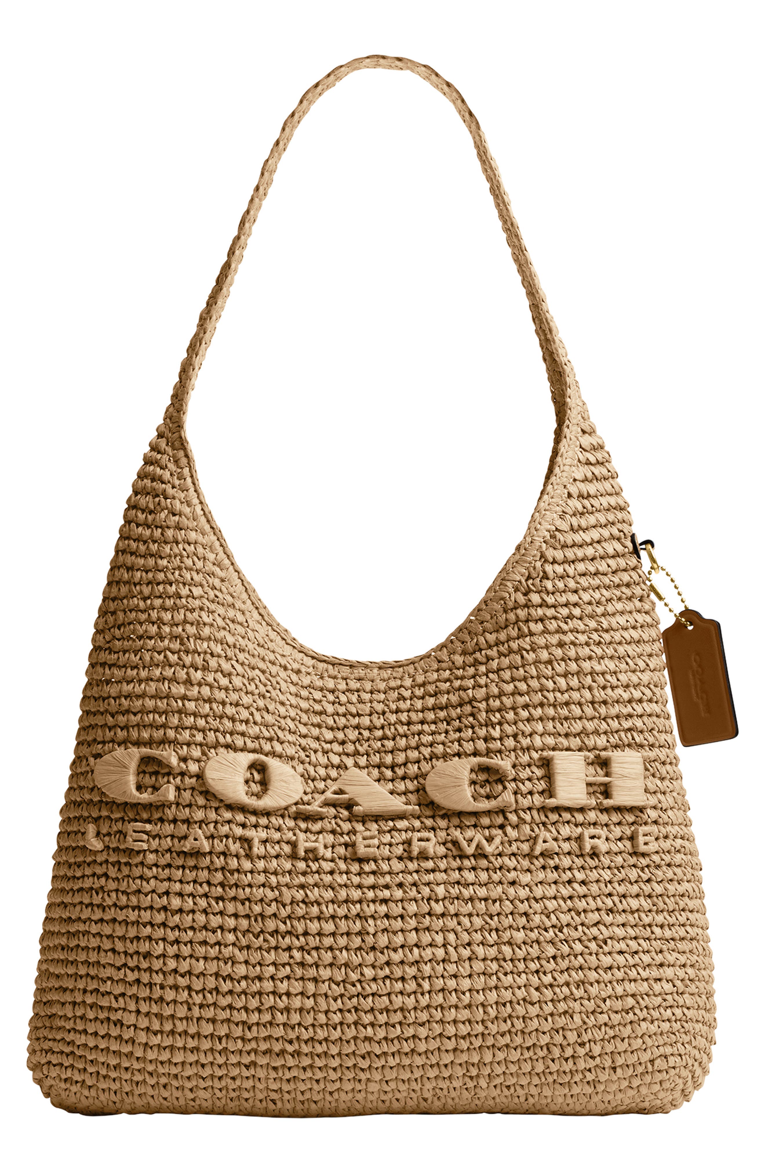 COACH Brooklyn 28 Straw Shoulder Bag | Nordstrom