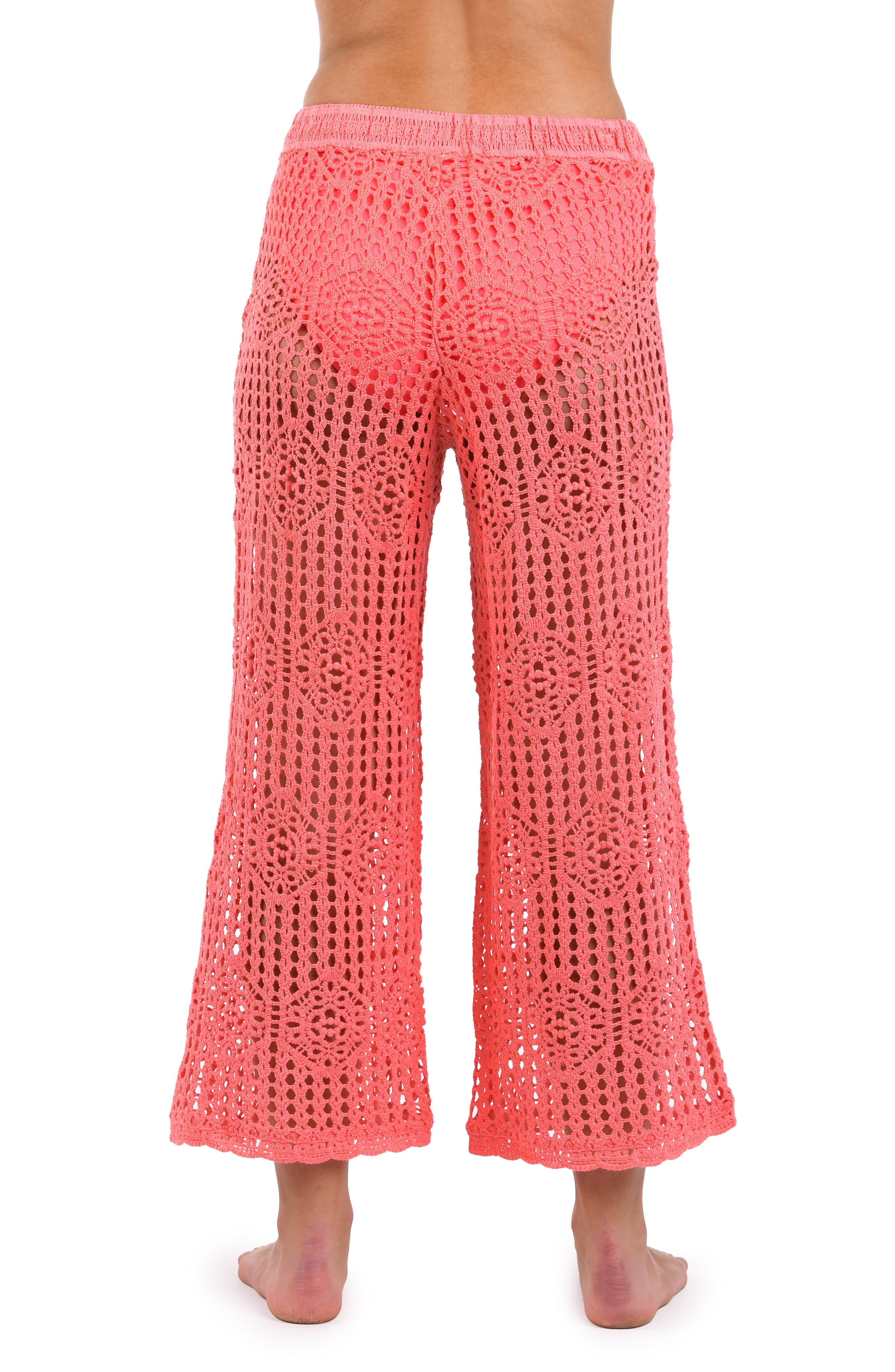La Blanca Waverly Open Stitch Cotton Crop Cover-Up Pants | Nordstromrack