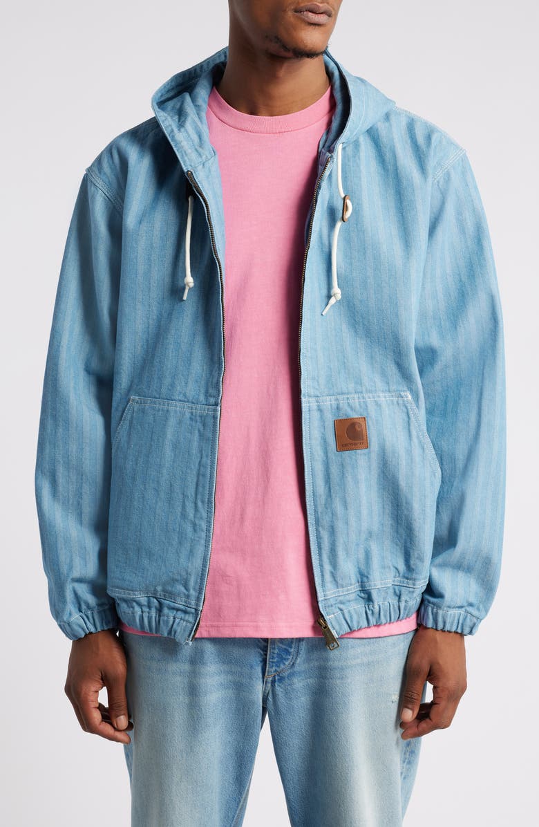 Carhartt Work In Progress Menard Stripe Hooded Denim Jacket | Nordstromrack