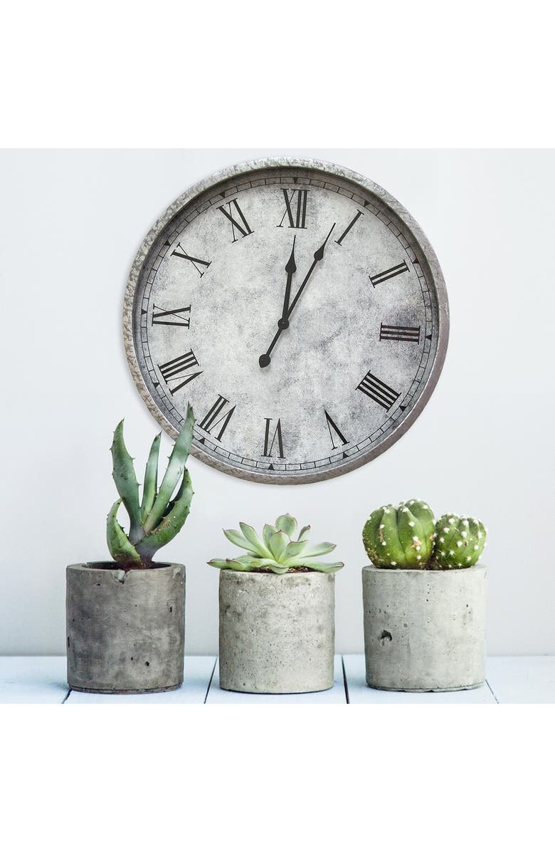 STRATTON HOME DECOR Silver Gaston Wall Clock | Nordstromrack