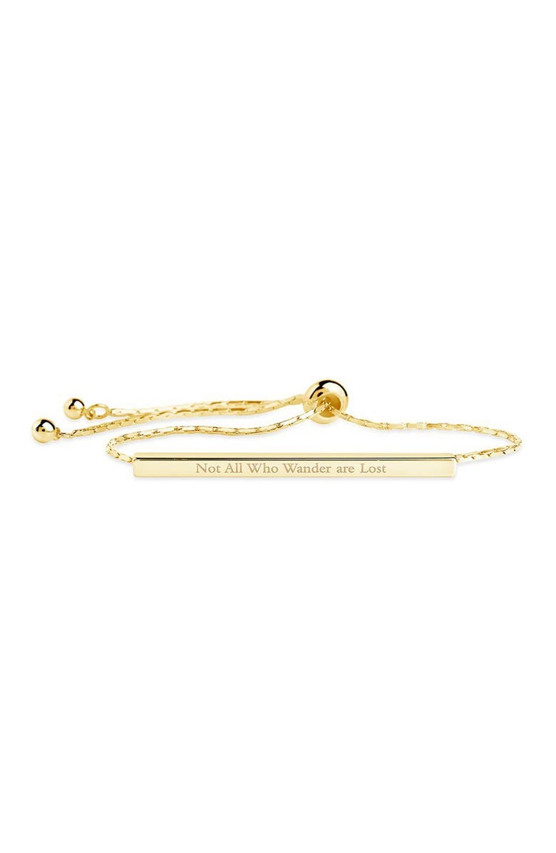 Sterling Forever 14K Gold Plated Inspirational Bar Slider Bracelet ...