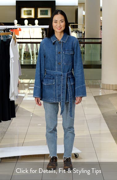 Caslon® Belted Denim Chore Jacket | Nordstromrack
