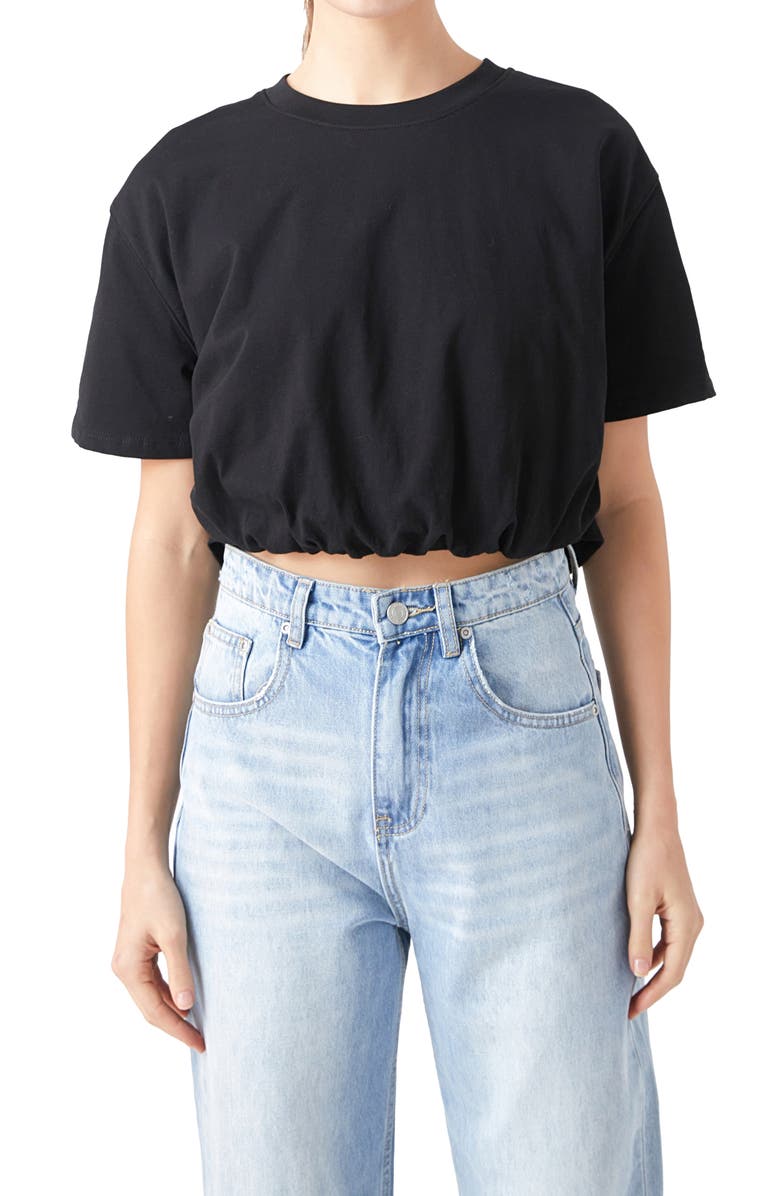 Grey Lab Bubble Hem Crop Top | Nordstrom