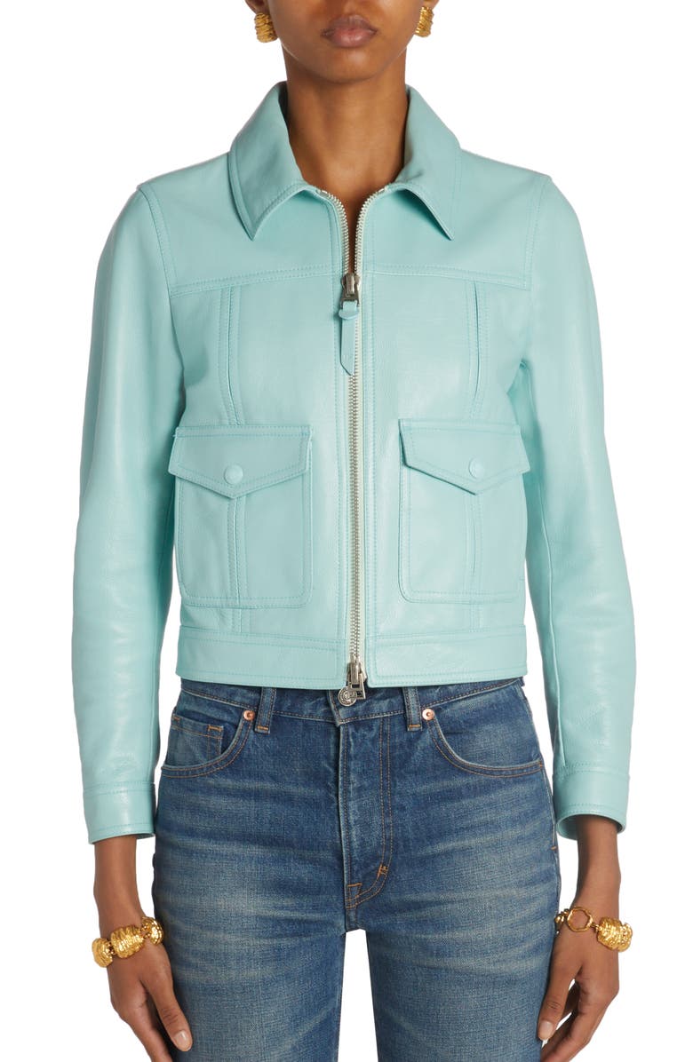 TOM FORD Grainy Calfskin Leather Blouson Jacket | Nordstromrack