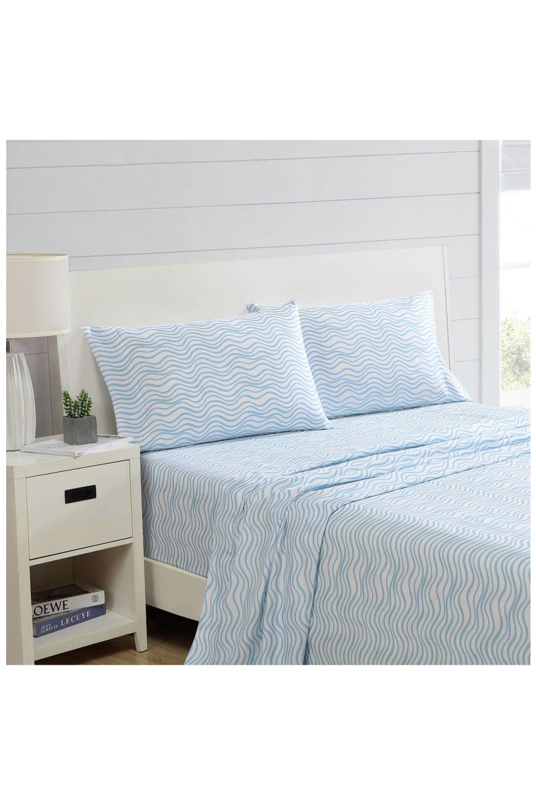 Lineary Waves Print Microfiber Sheet Set | Nordstromrack