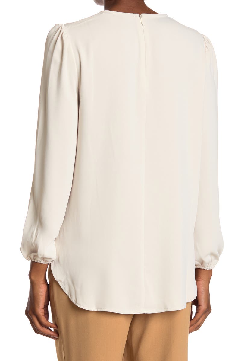 T Tahari Puff Sleeve Curved Hem Blouse | Nordstromrack