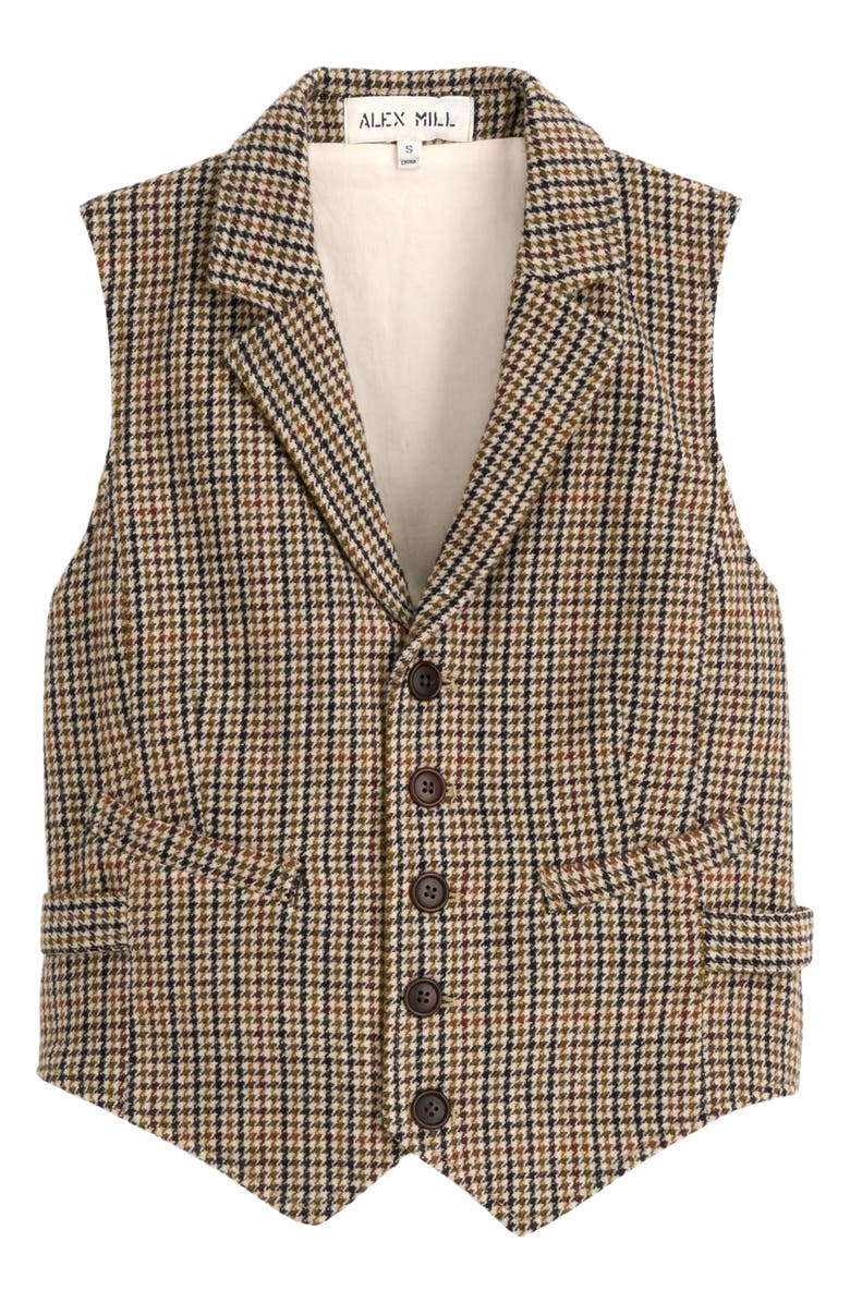Alex Mill Jason Houndstooth Check Wool Vest | Nordstromrack