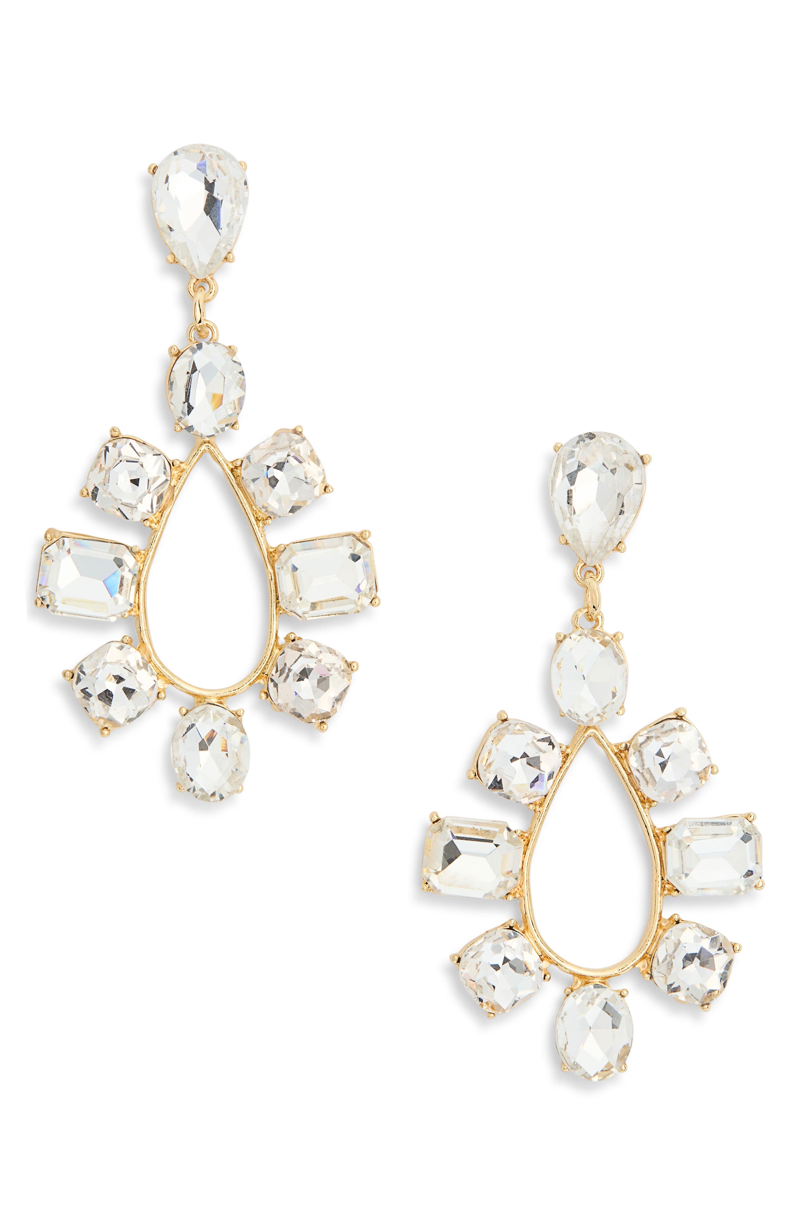 Cara Crystal Oval Drop Earrings | Nordstromrack