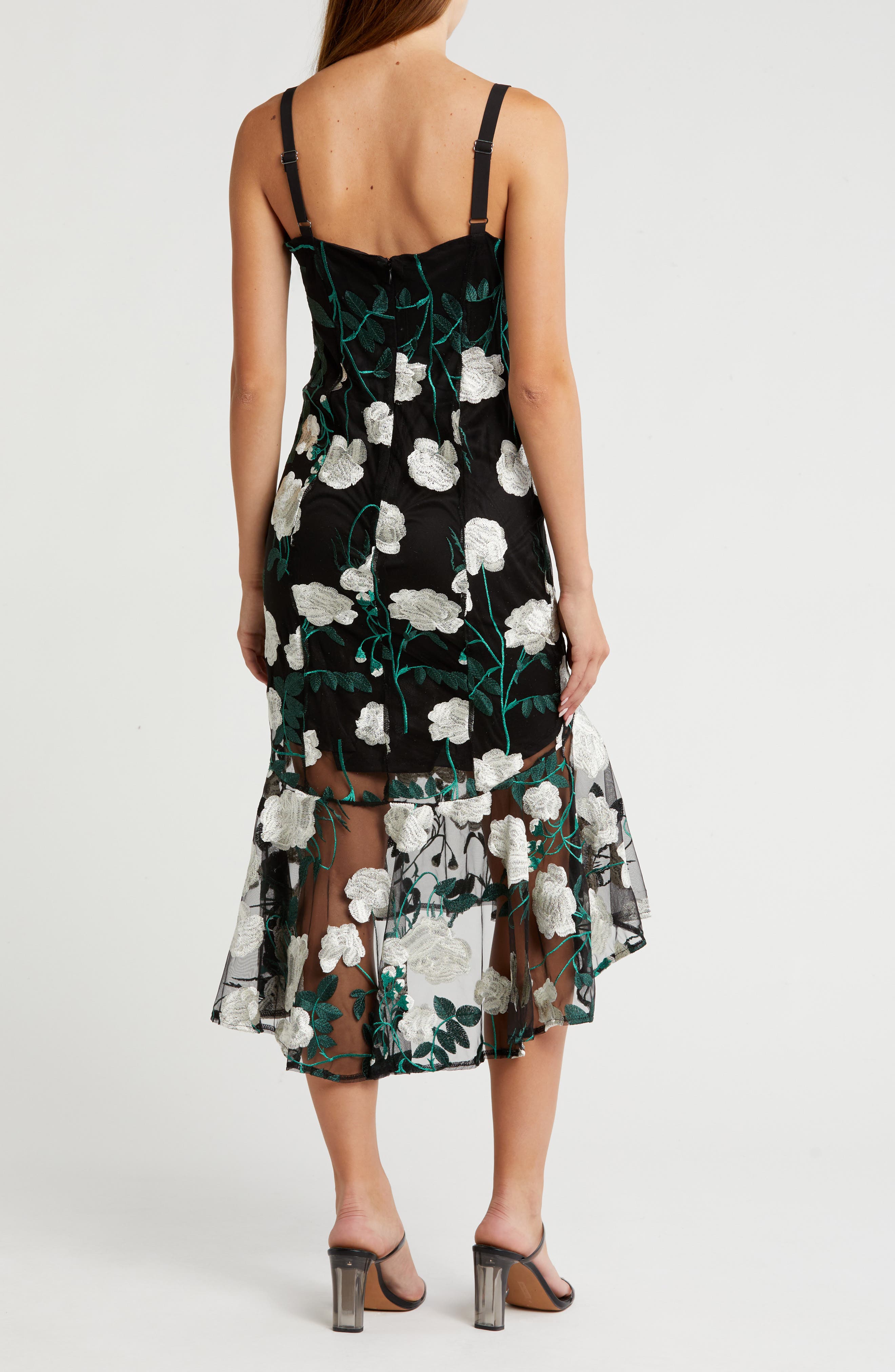 Sam Edelman Vine Flower Embroidered Midi Dress | Nordstromrack