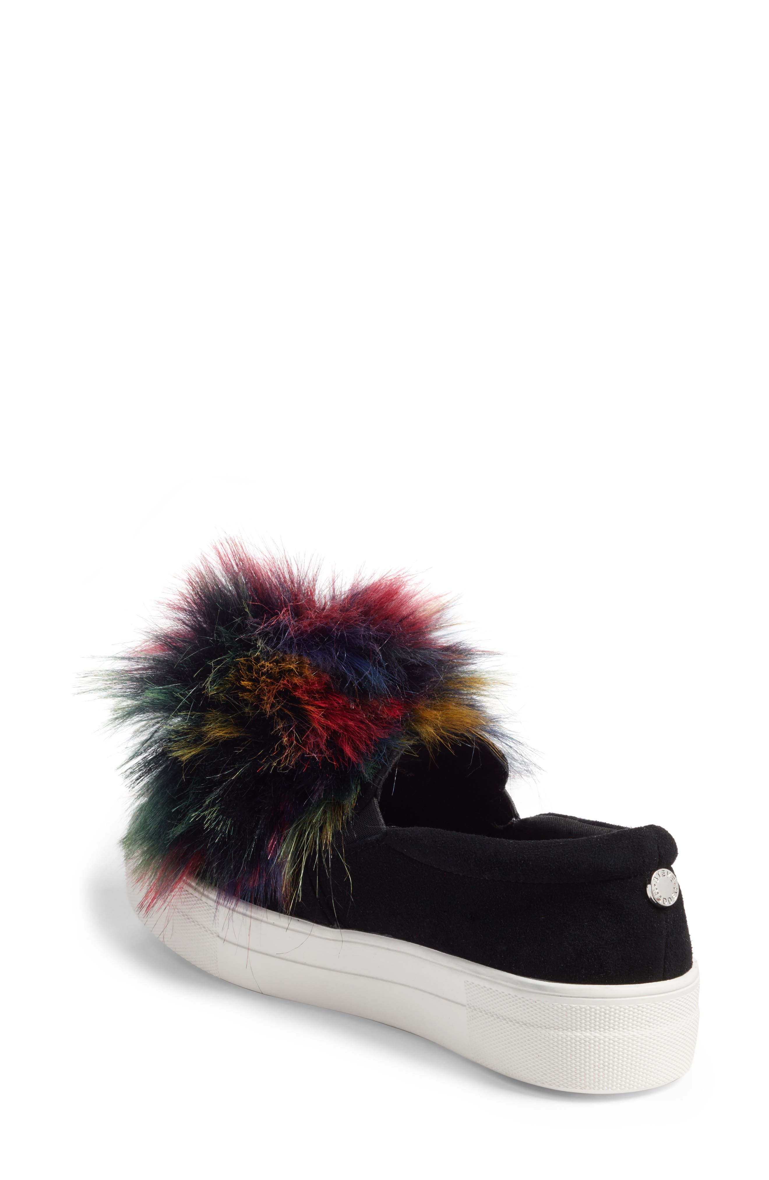 Steve Madden Great Faux Fur Pom Platform Sneaker (Women) | Nordstrom