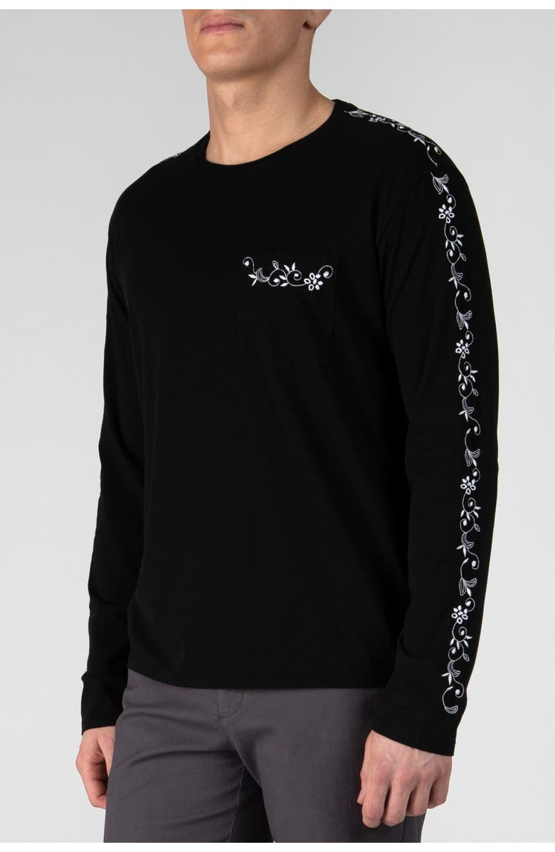 ATM Anthony Thomas Melillo Classic Jersey Embroidered Long Sleeve Crew ...