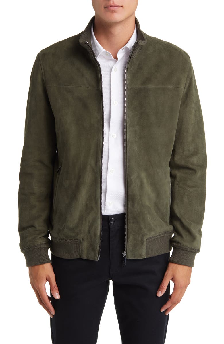 Ted Baker London Men's Peveril Suede Bomber Jacket | Nordstrom