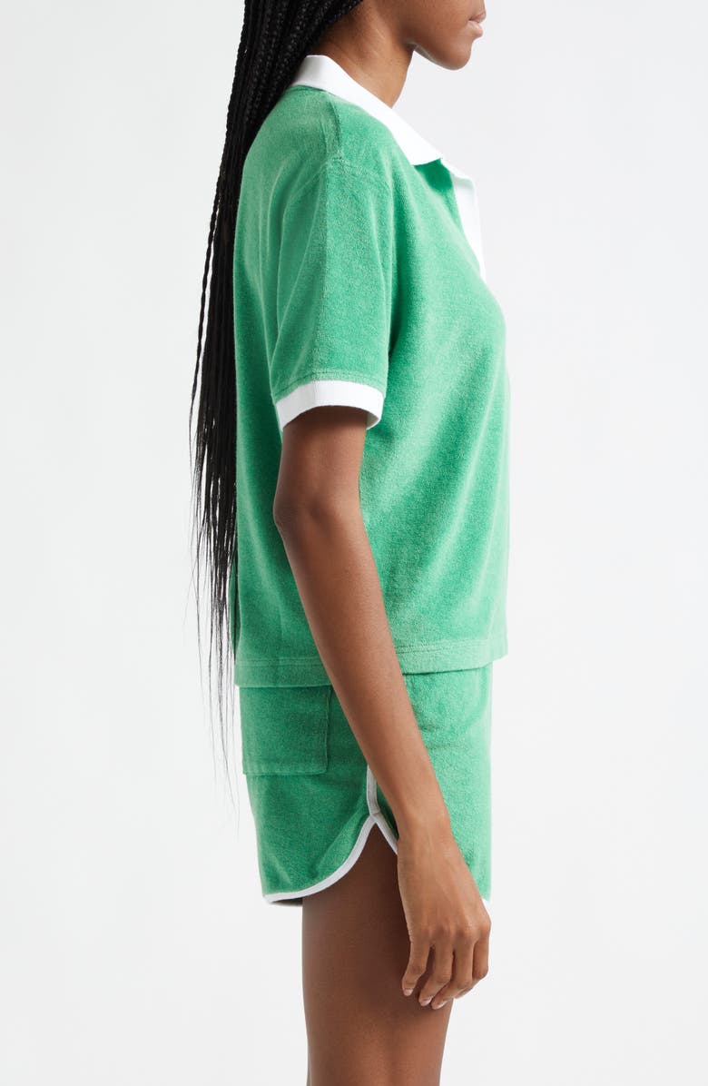 Sporty & Rich Italic Logo Cotton Terry Polo | Nordstromrack