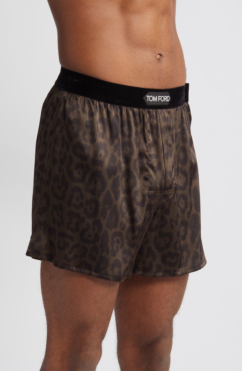 TOM FORD Cheetah Print Silk Boxers | Nordstrom