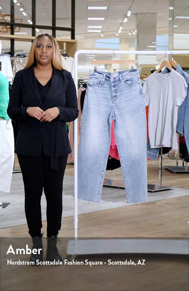 DAZE Pleaser High Waist Raw Hem Crop Jeans | Nordstrom