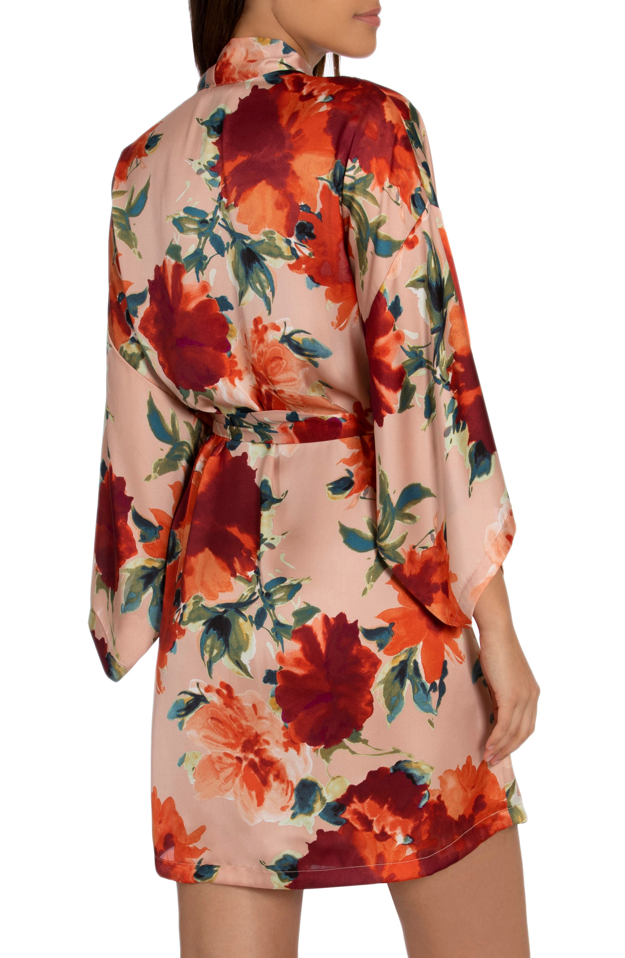 Midnight Bakery Oriana Floral Satin Robe | Nordstrom