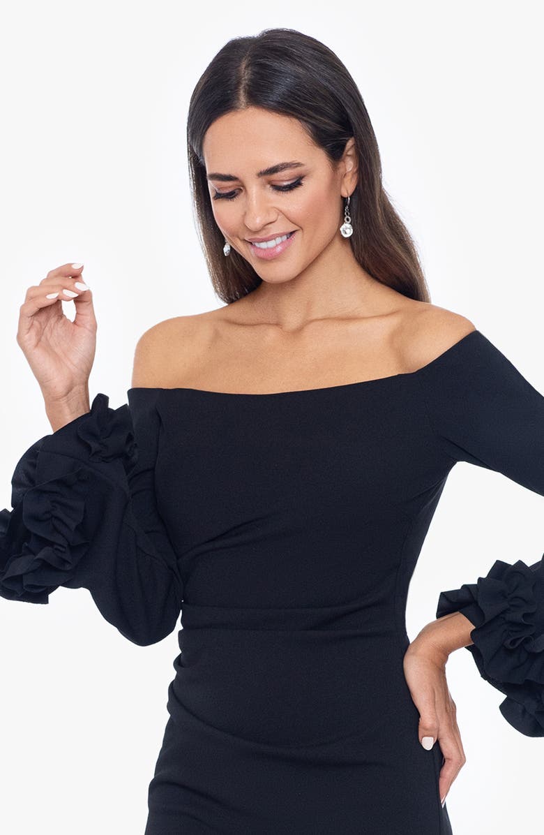 Xscape Evenings Off the Shoulder Long Sleeve Body-Con Dress | Nordstromrack
