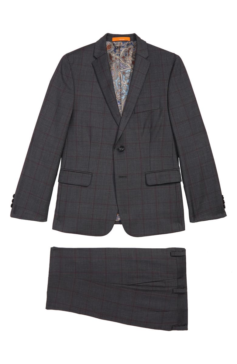 Tallia Windowpane Check Wool Suit | Nordstromrack