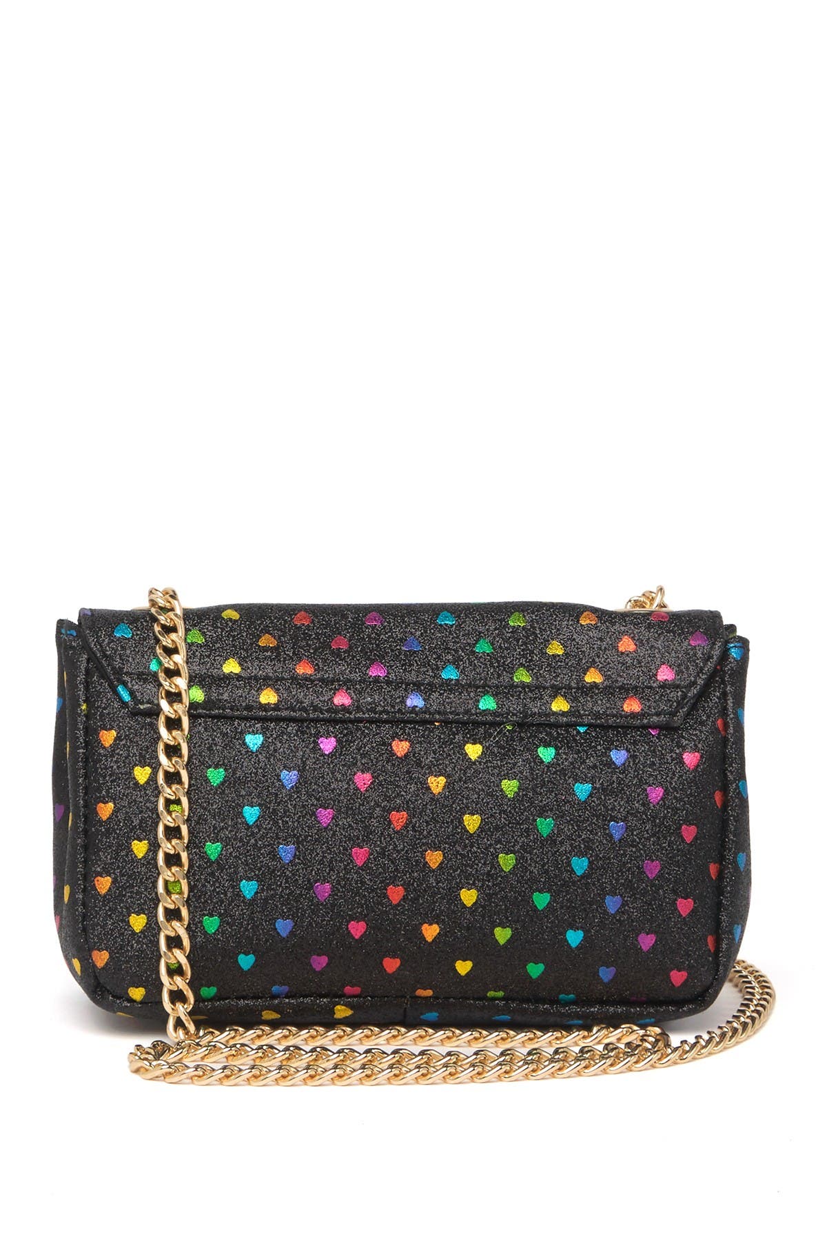 OLIVIA MILLER Black Glitter Rainbow Hearts Crossbody | Nordstromrack