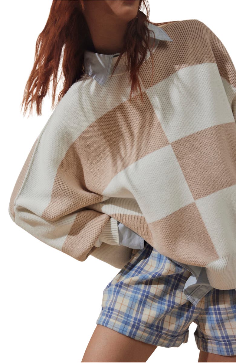 Free People Check Easy Street Sweater | Nordstrom