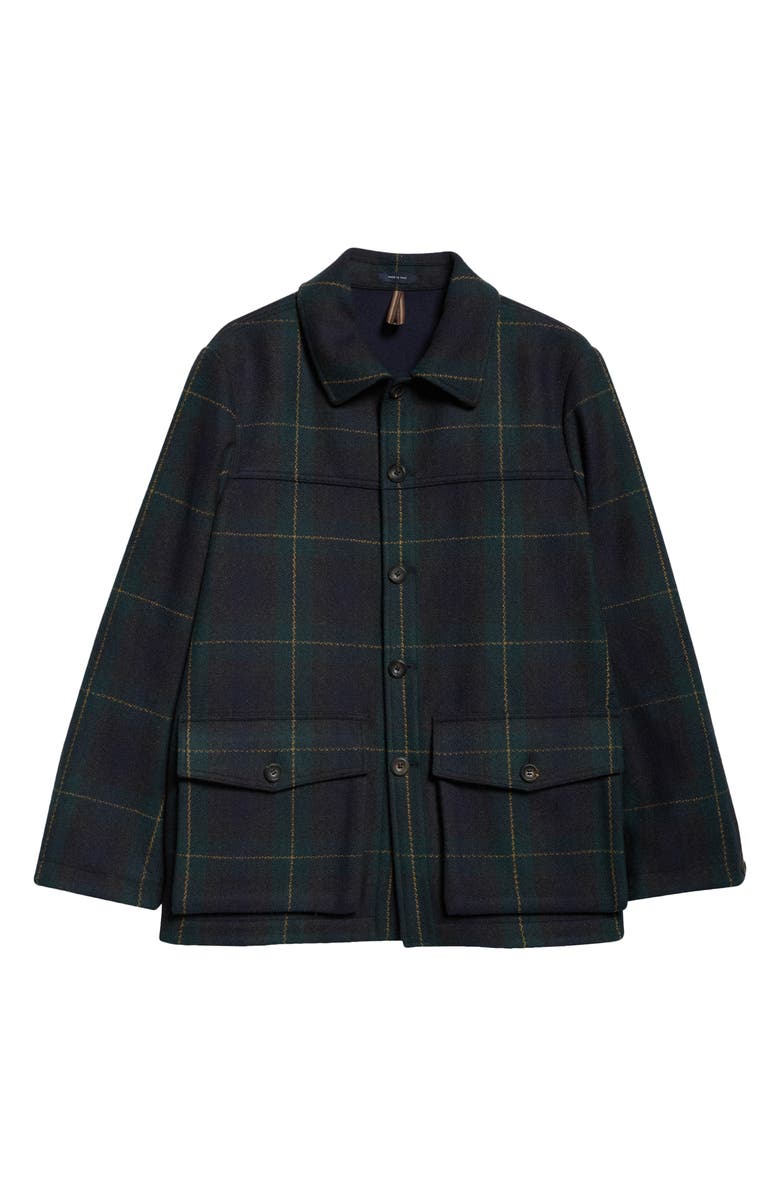 Drake's Johnson Check Melton Wool Donkey Chore Coat | Nordstromrack