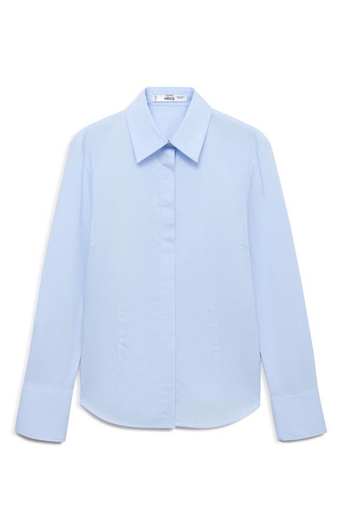 Women's Blue Button Up Tops | Nordstrom