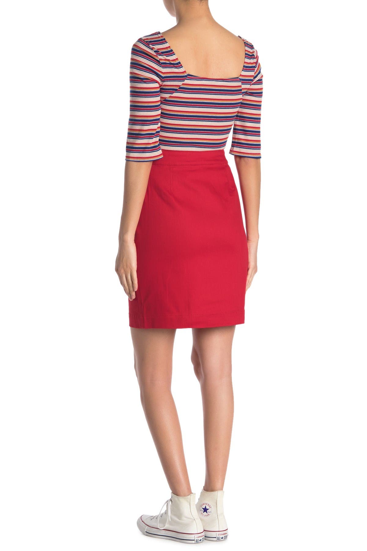 SUGARLIPS Asymmetrical Front Button Skirt | Nordstromrack