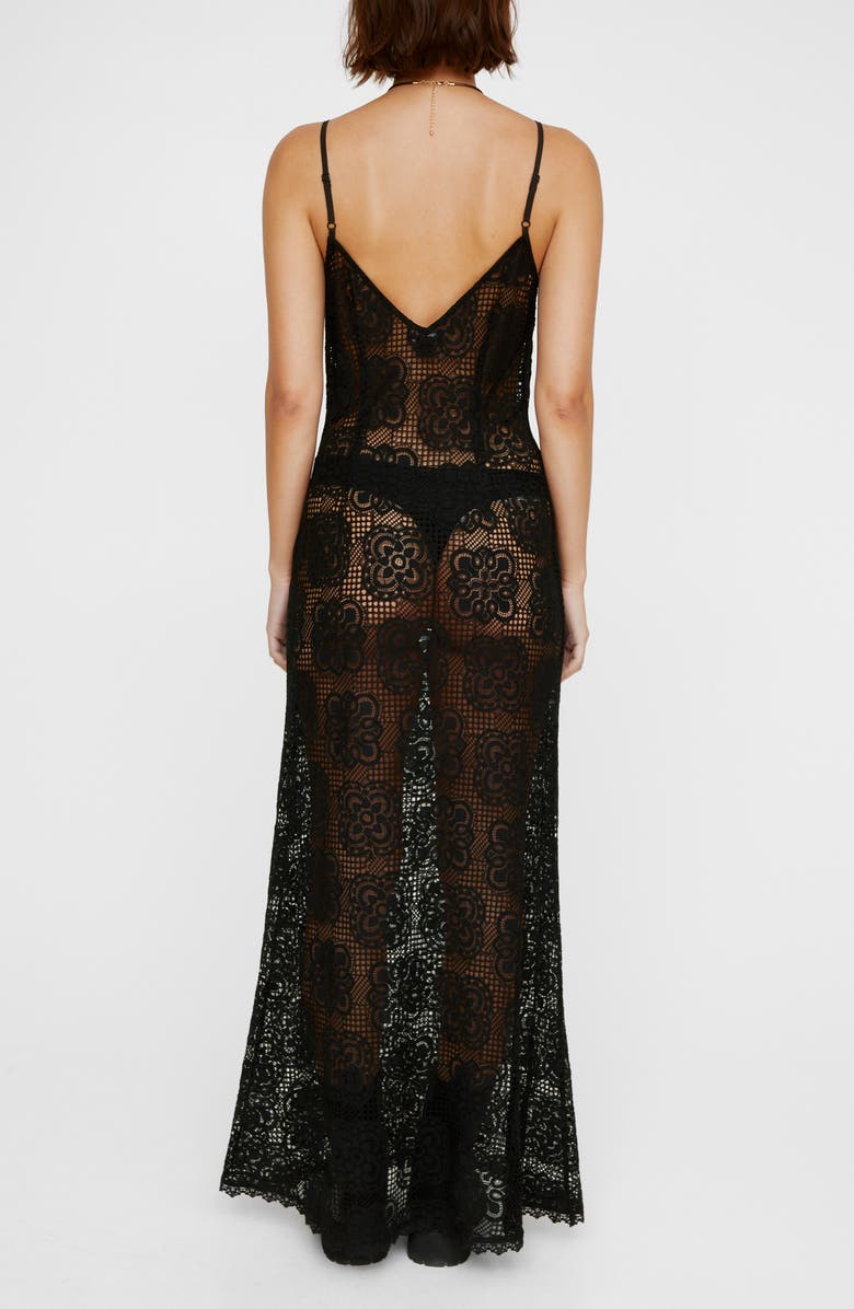 NASTY GAL Strappy Lace Maxi Cover-Up Slipdress | Nordstromrack