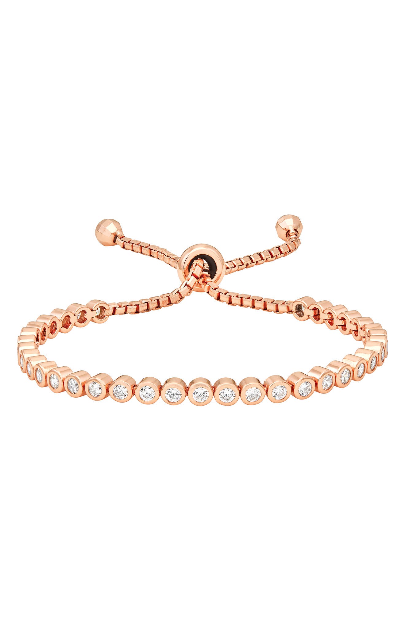 CANDELA JEWELRY CZ Adjustable Sliding Bead Bracelet (Women) | Nordstromrack