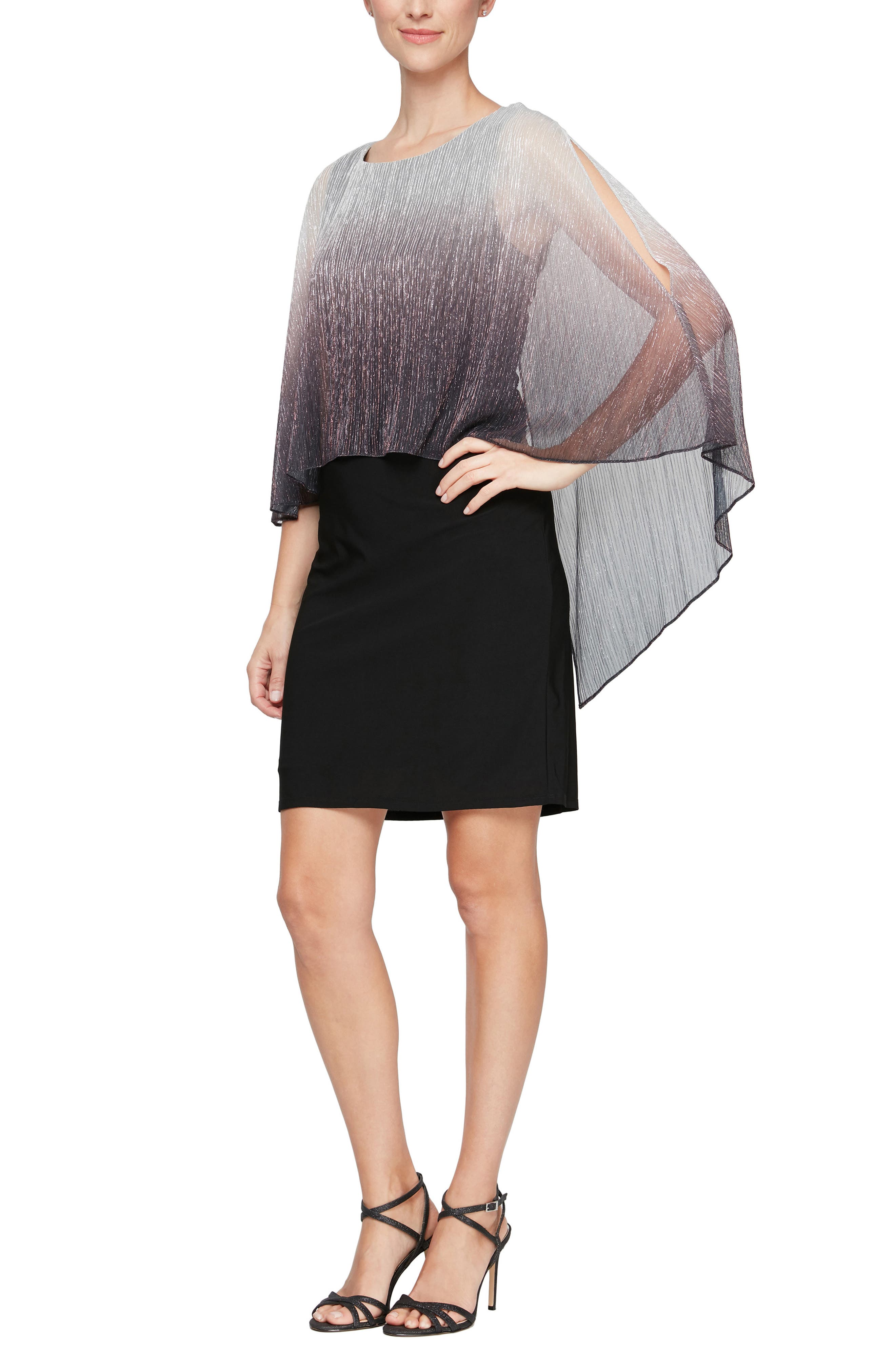 SLNY Shimmer Bore Popover Dress | Nordstrom