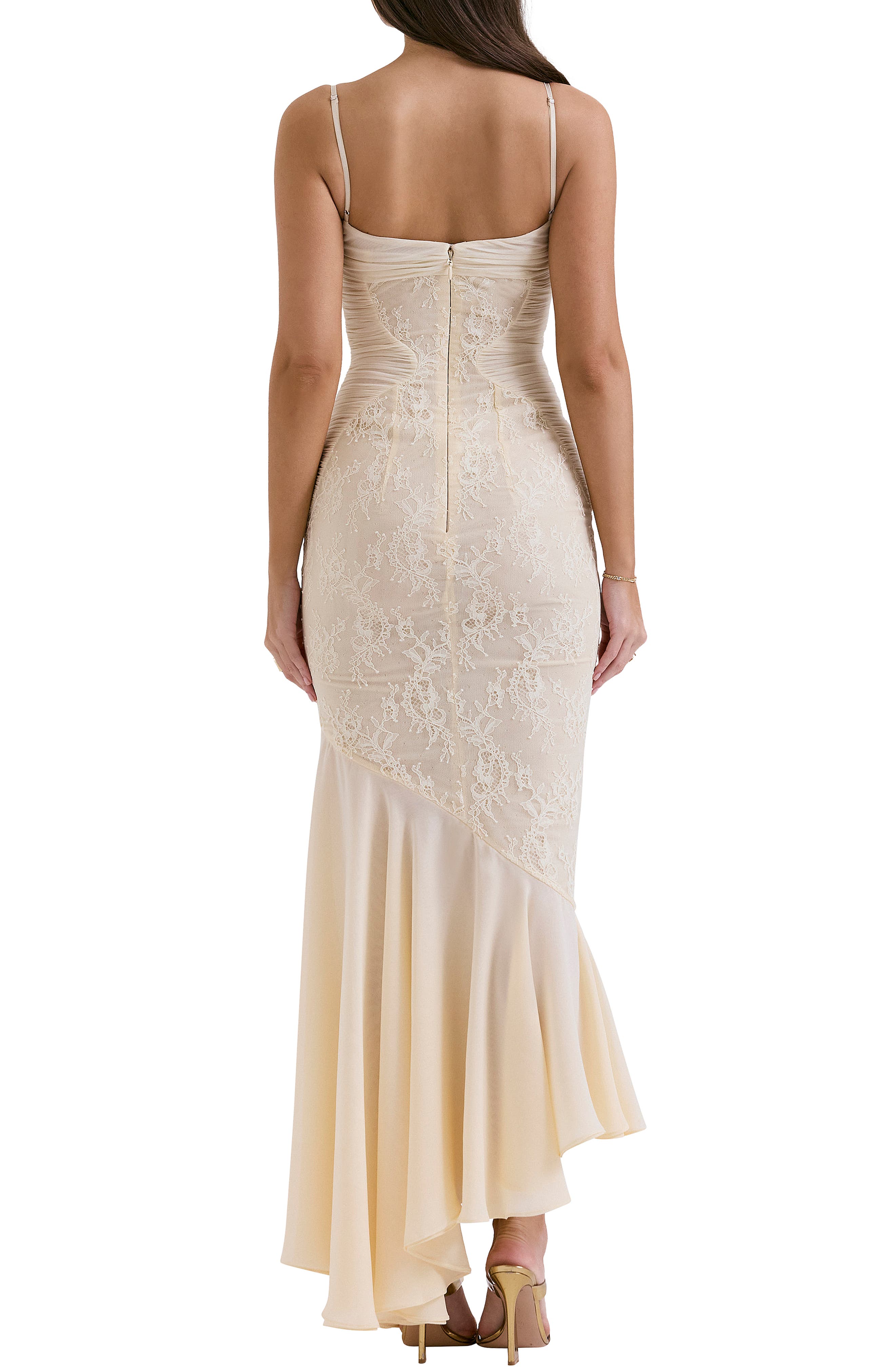 HOUSE OF CB Felicia Lace Inset Mermaid Gown | Nordstrom