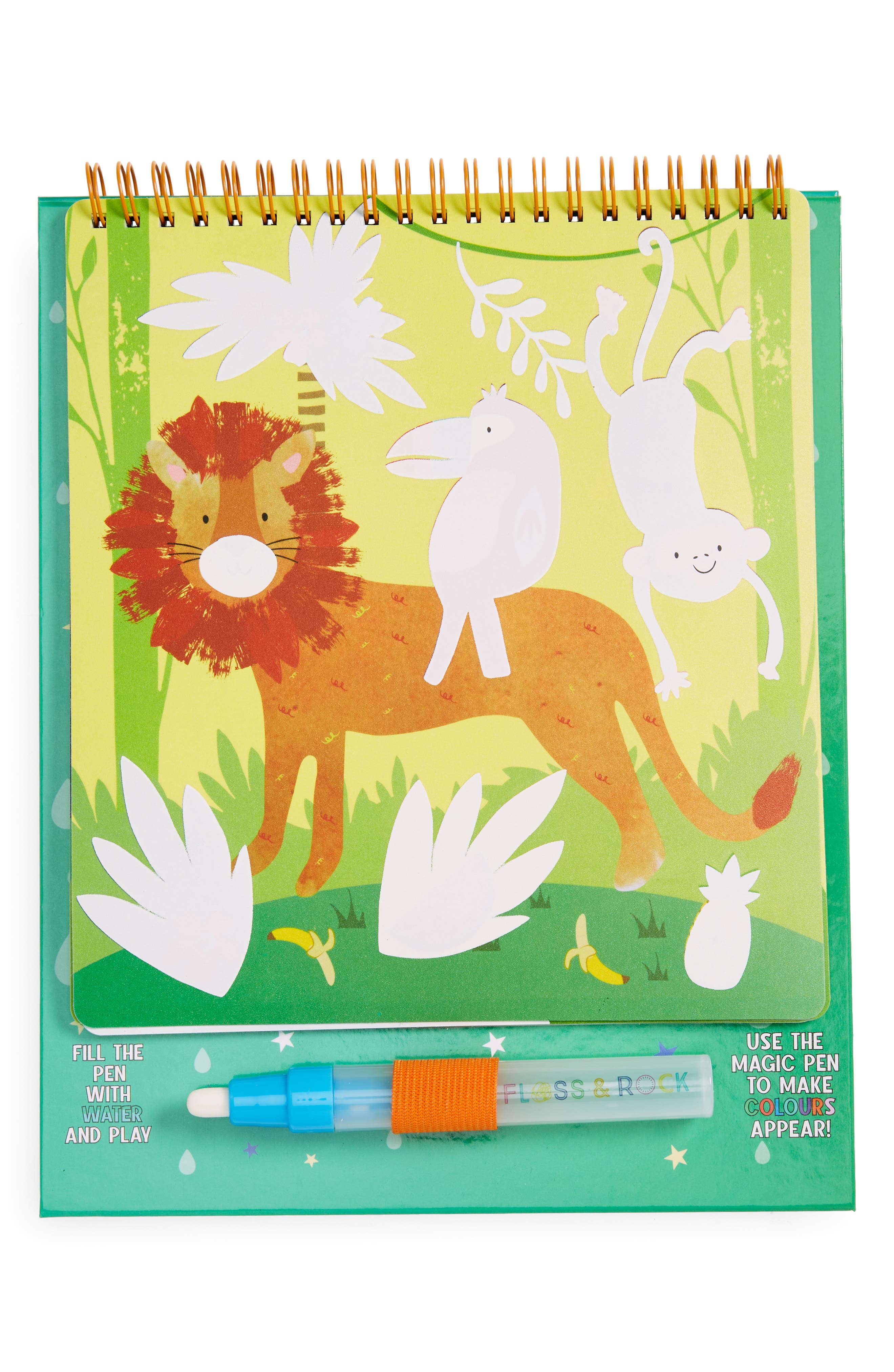 Floss & Rock Magic Colour-In Pad Jungle Animals Activity Book | Nordstrom
